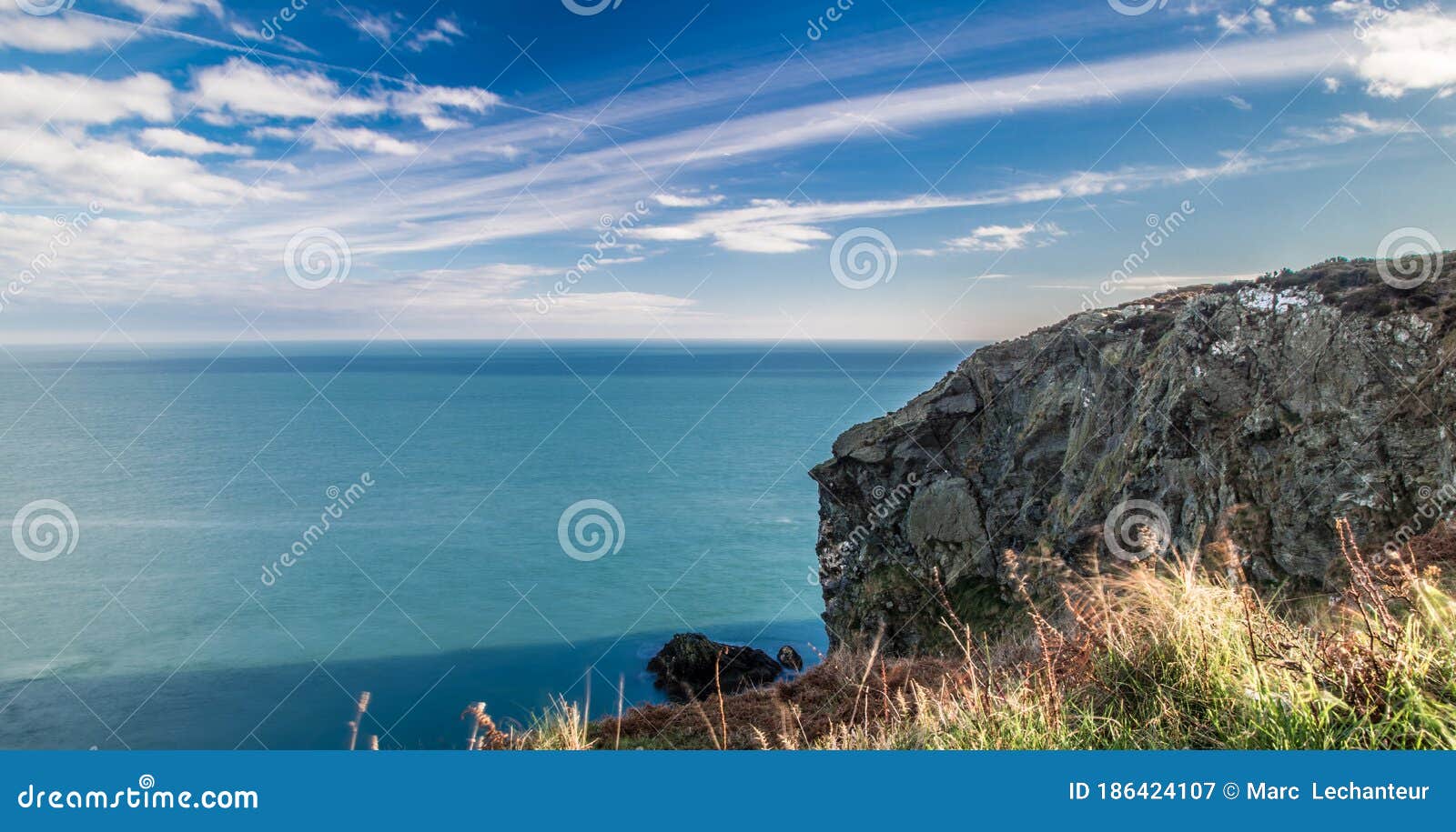 Ireland, Coast and Cliffs of Howth Path Cliff Walk Stock Image - Image ...