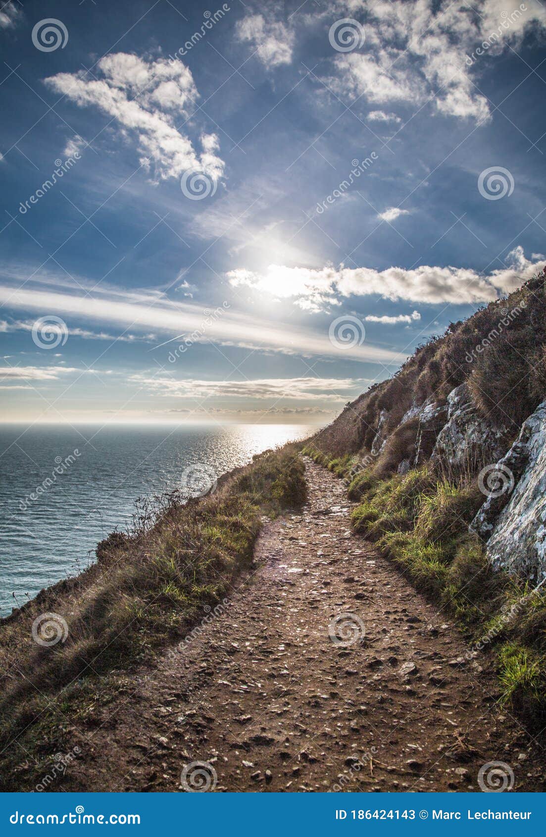 Ireland, Coast and Cliffs of Howth Path Cliff Walk Stock Image - Image ...