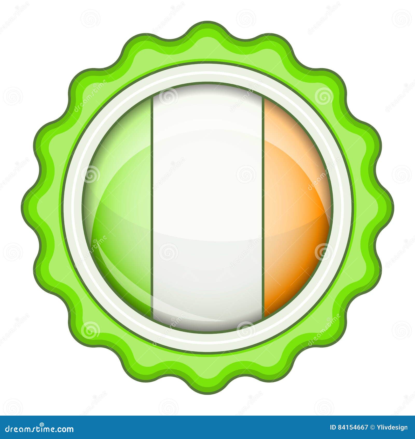 Ireland Emblem Icon, Cartoon Style Stock Vector - Illustration of ...
