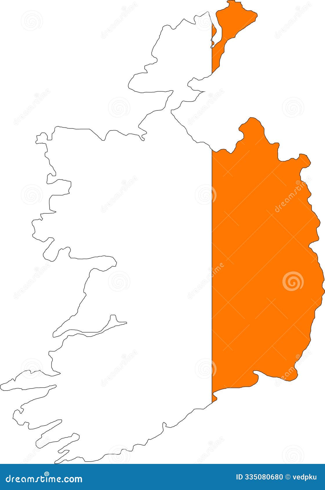 Ireland Flag in Map, Ireland Map with Flag, Map of Ireland, Map with ...