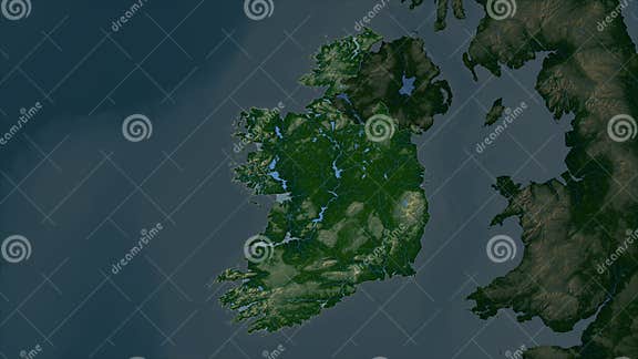 Ireland Highlighted. Physical Stock Illustration - Illustration of ...