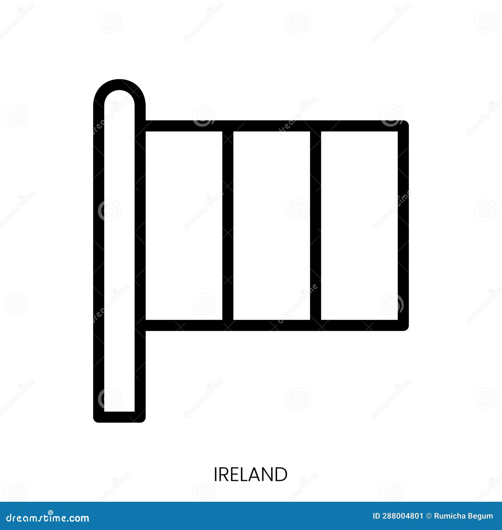 Ireland Icon. Line Art Style Design Isolated on White Background Stock ...