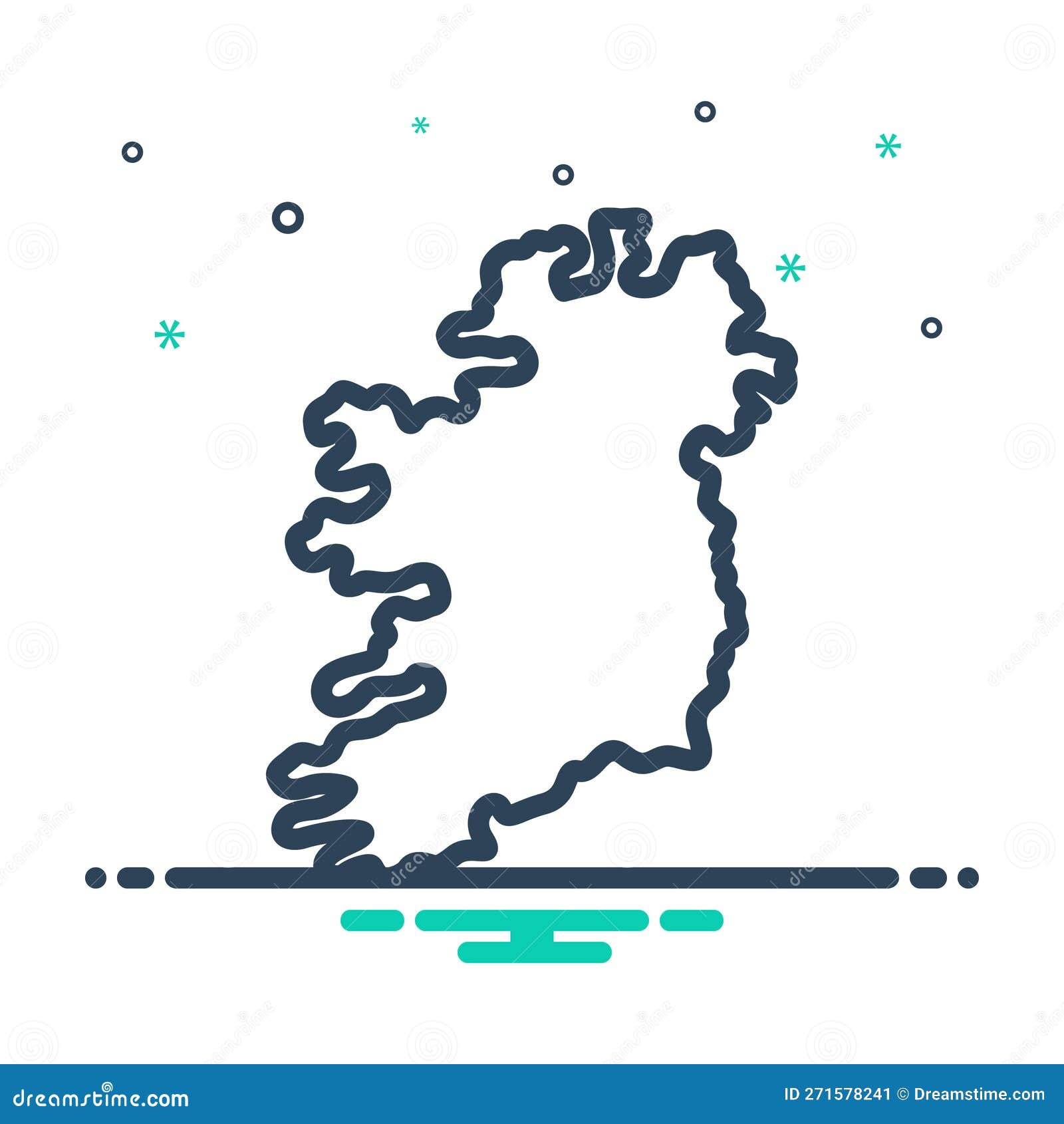Mix Icon for Ireland, Map and Division Stock Vector - Illustration of ...