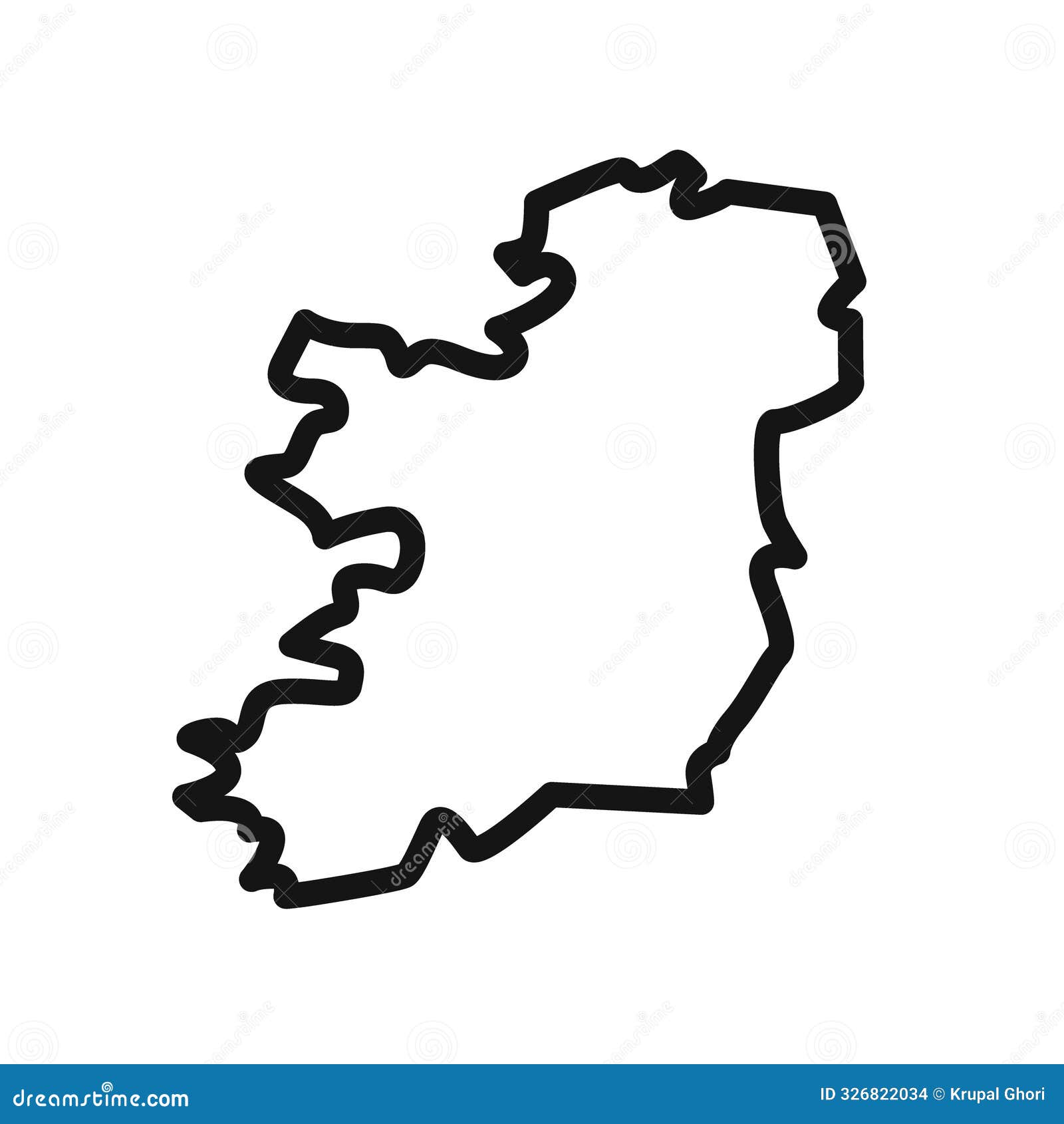 Ireland Map Icon Linear Vector Graphics Sign Stock Vector ...