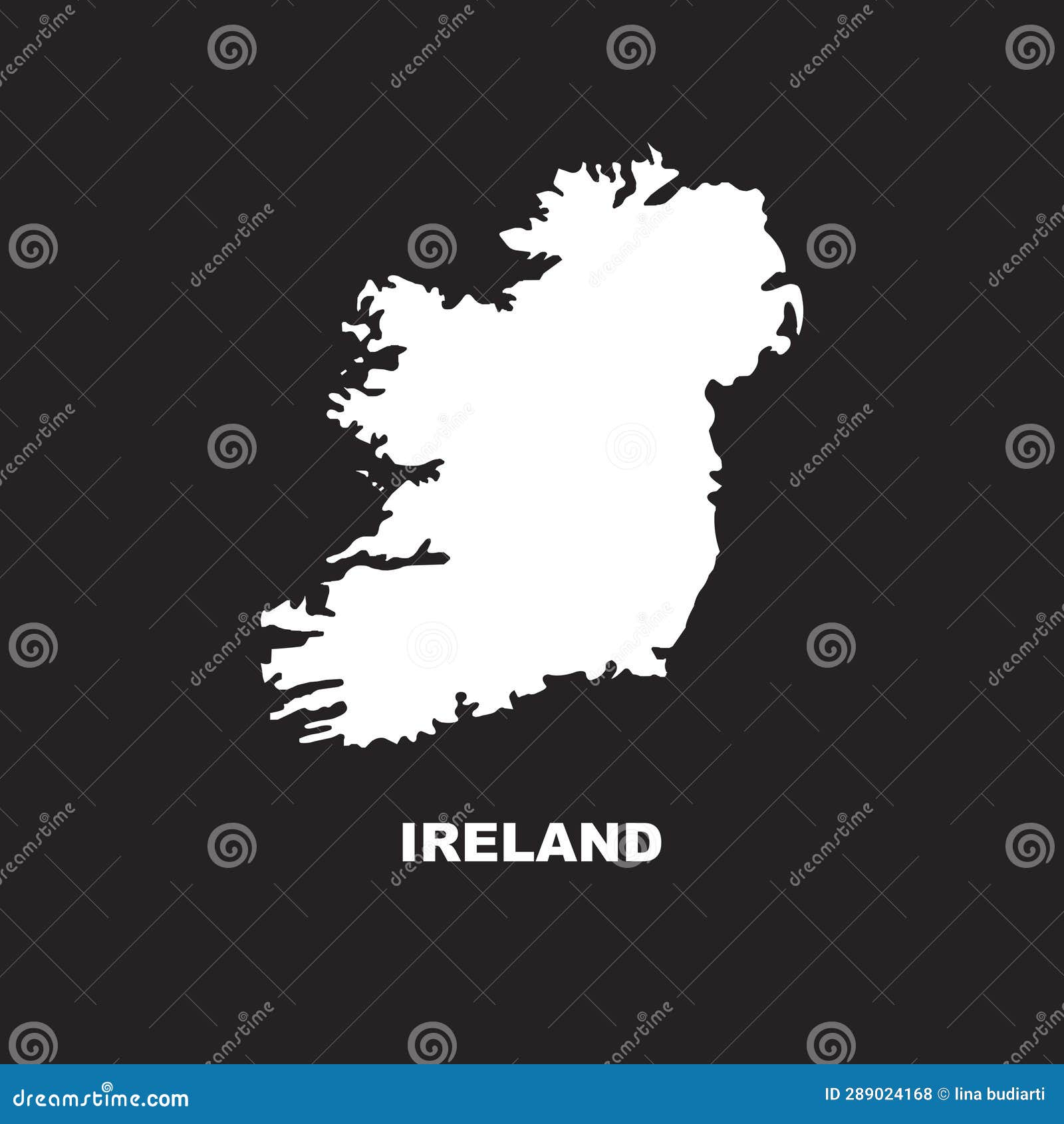 Ireland map icon stock illustration. Illustration of black - 289024168