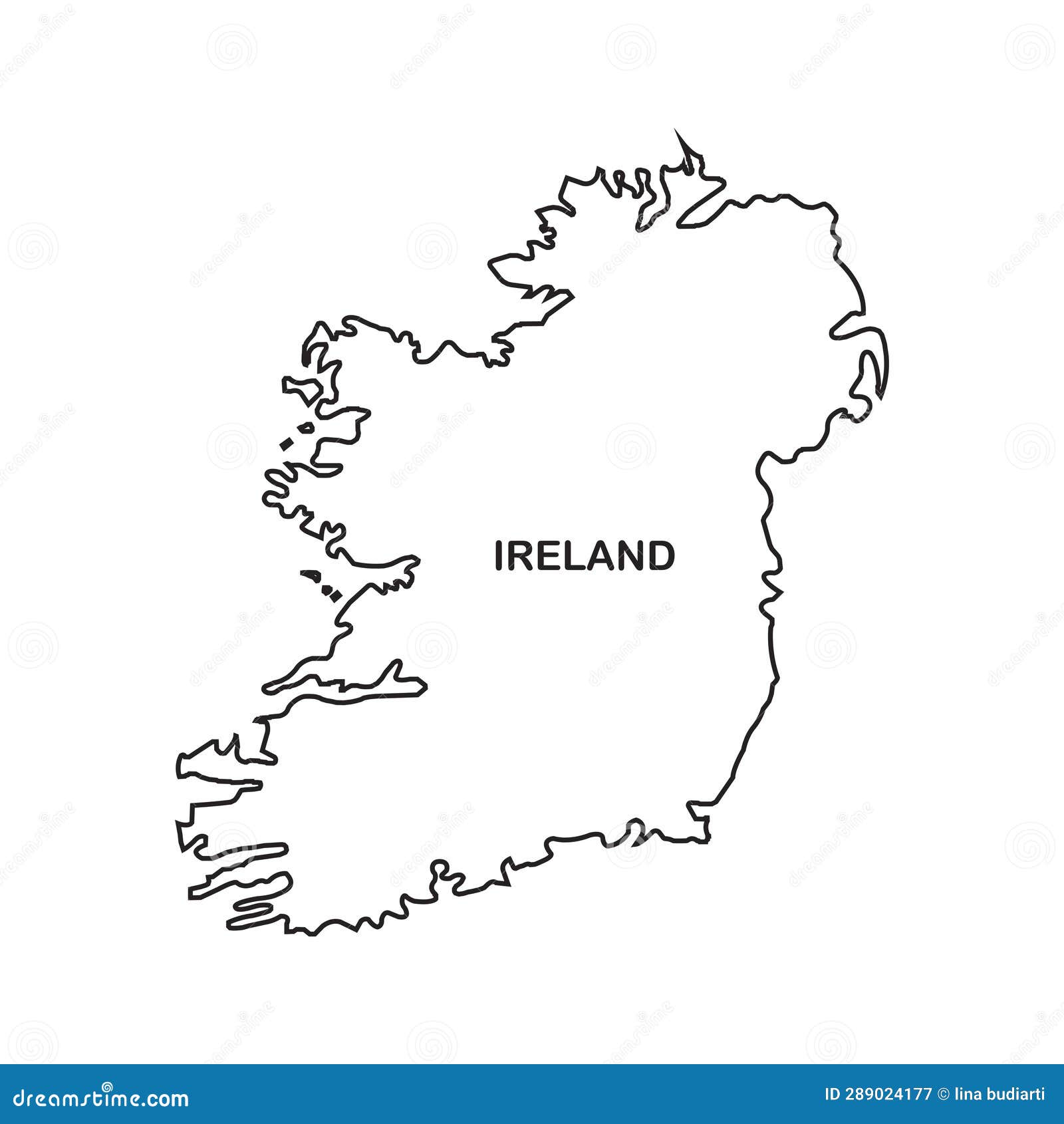Ireland map icon stock illustration. Illustration of graphic - 289024177