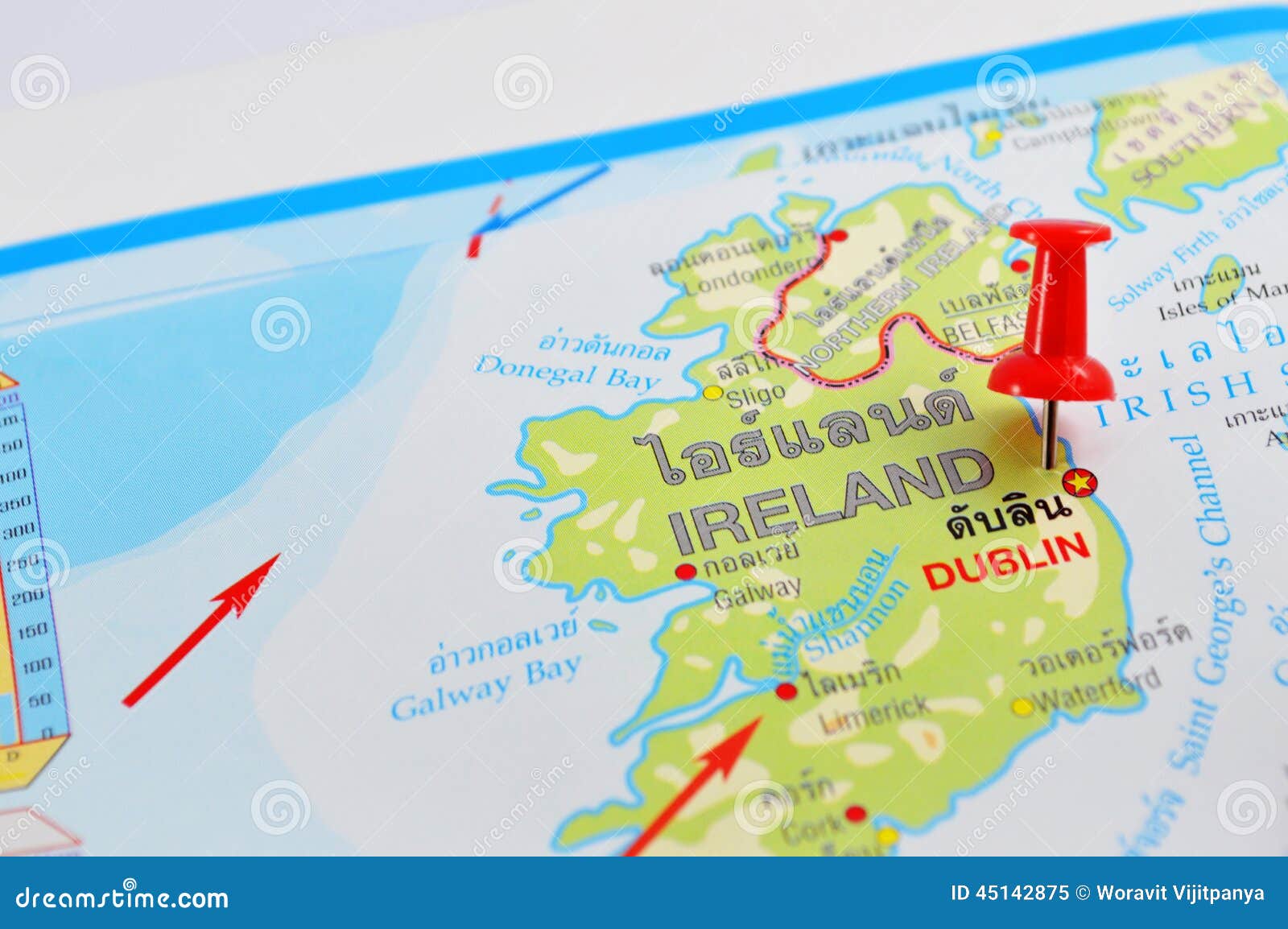 Ireland map stock image. Image of island, ireland, point - 45142875