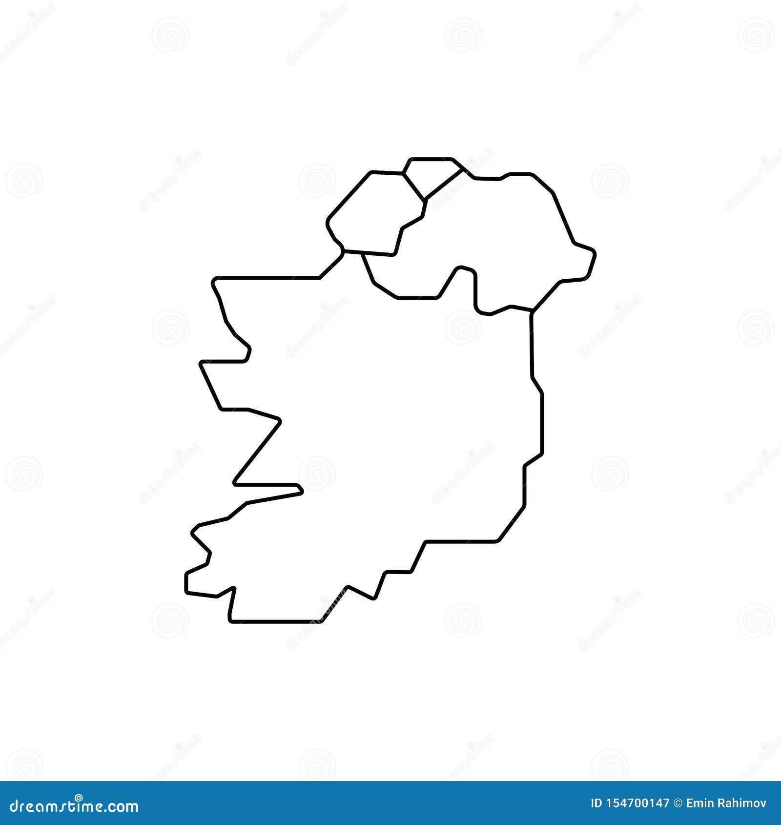 Ireland Map Sign. Simple Icon Stock Illustration - Illustration of ...