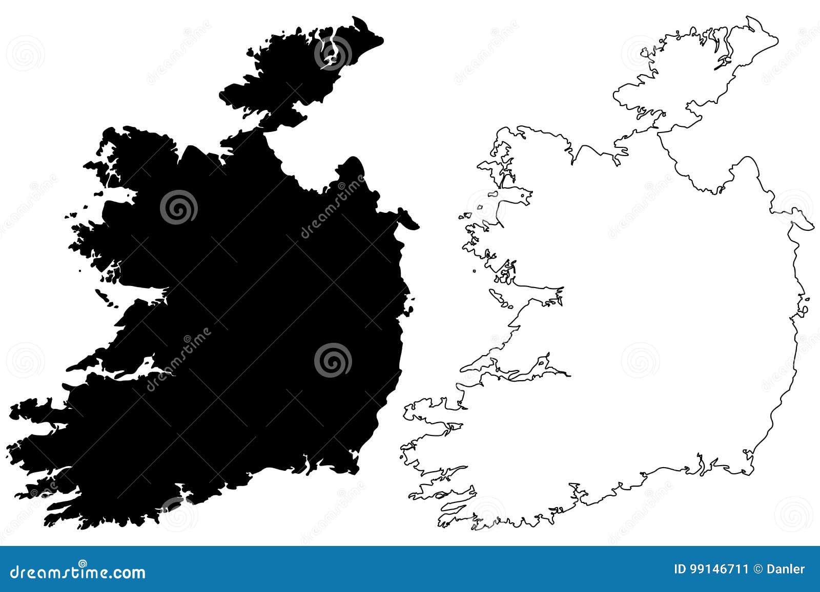 Ireland Map Cartoon Vector | CartoonDealer.com #6877965