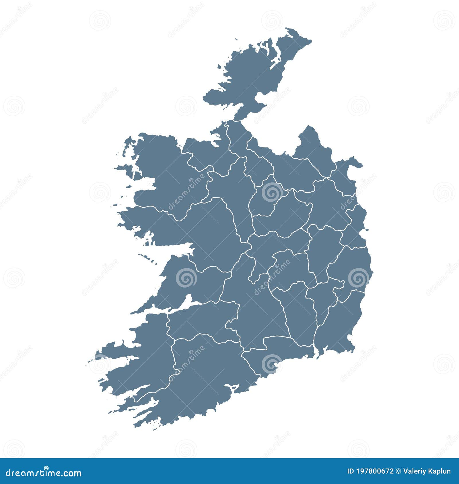 Ireland Map Contour Silhouette And Flag. Royalty-Free Illustration ...