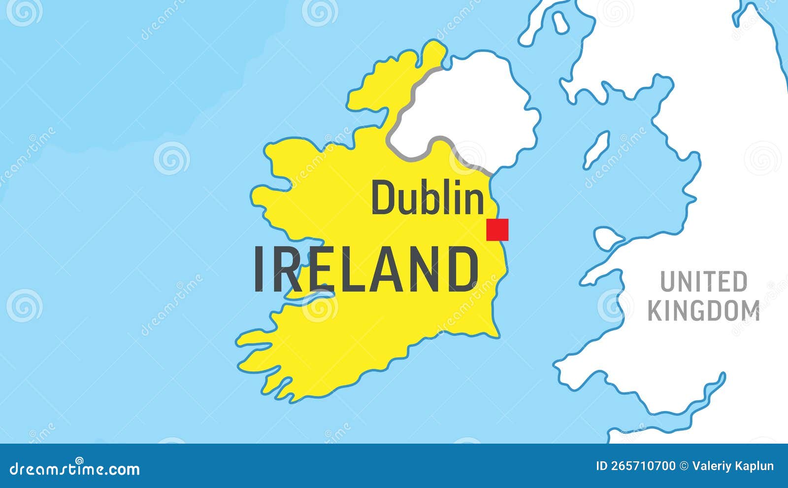 Ireland Map. Zoom on World Map. Vector Illustration Stock Vector ...