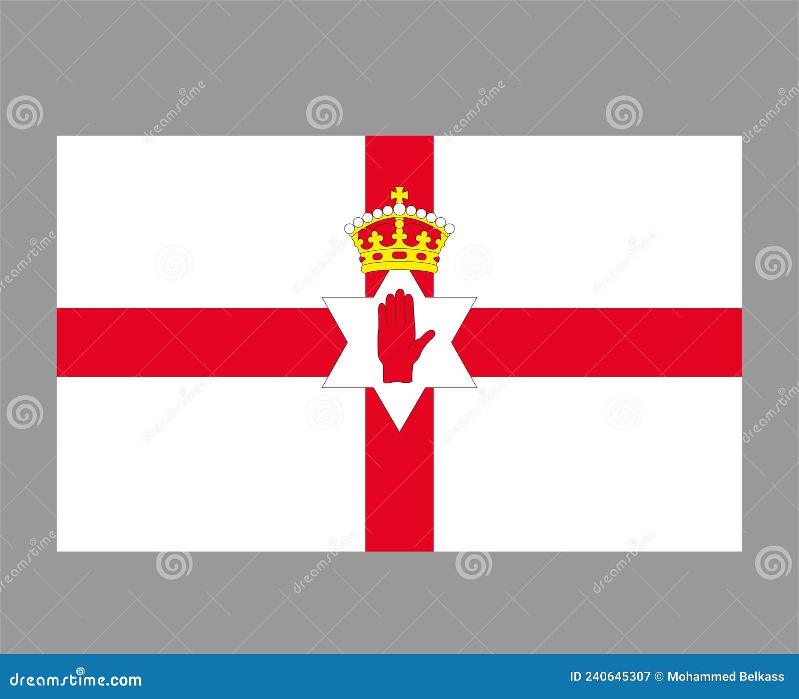 Northern Ireland Flag National Europe Emblem Symbol Icon Stock Vector ...