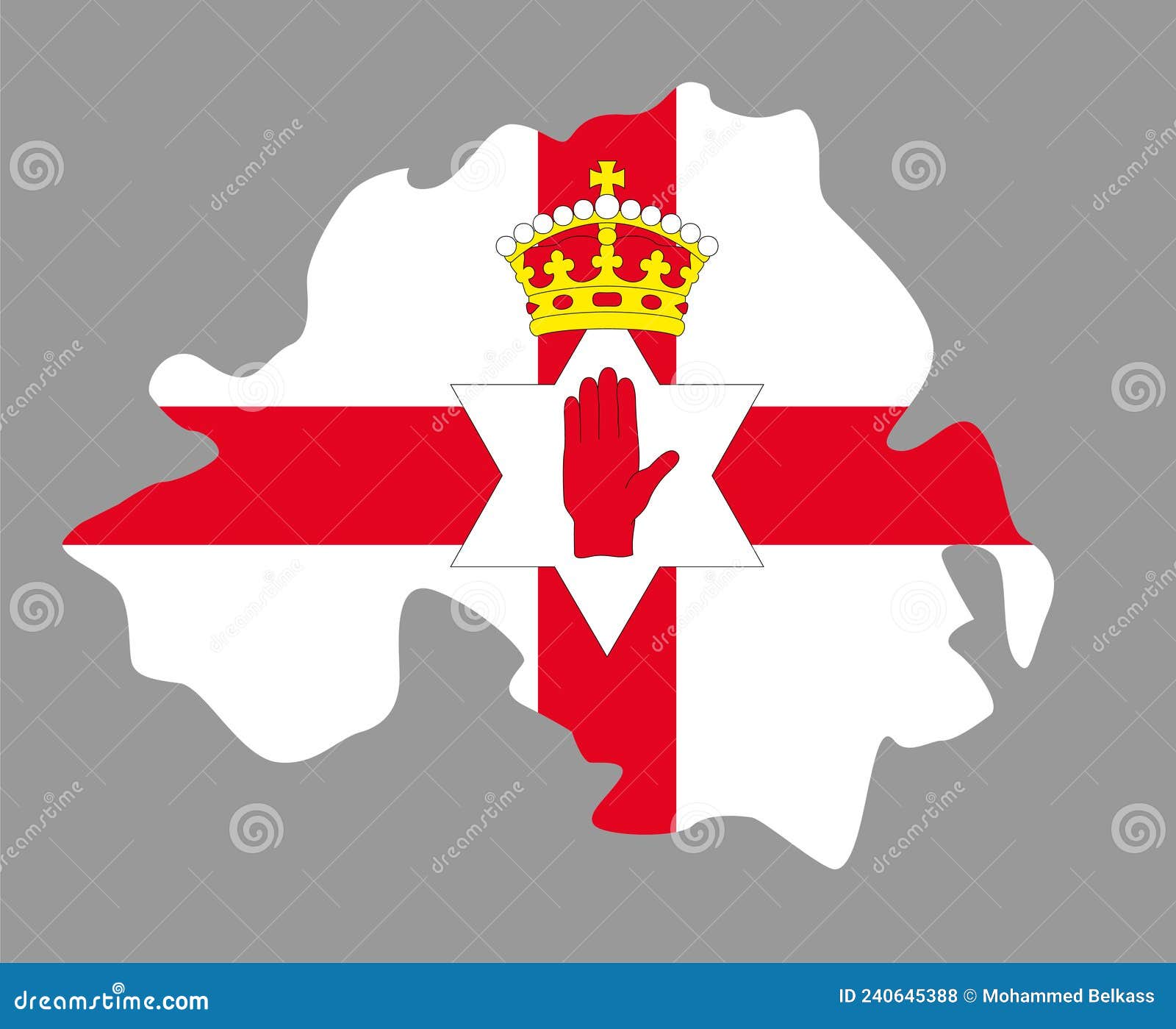 Northern Ireland Flag National Europe Emblem Map Icon Stock Vector ...