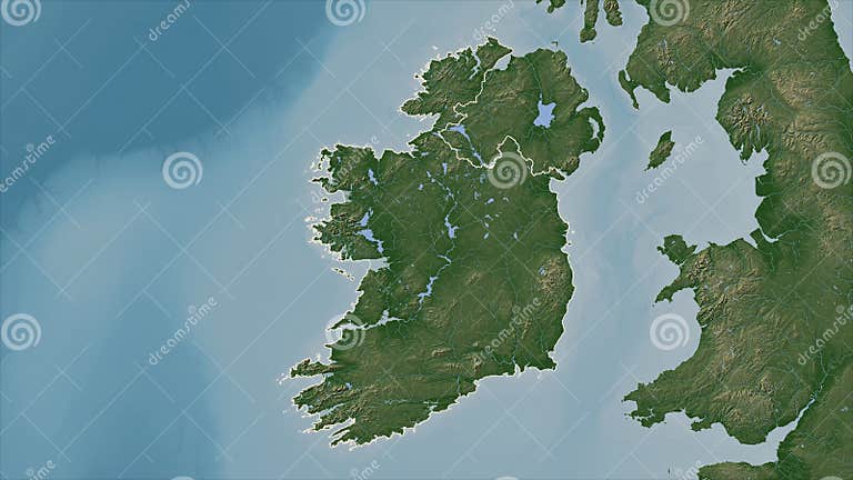Ireland outlined. Pale stock illustration. Illustration of geography ...