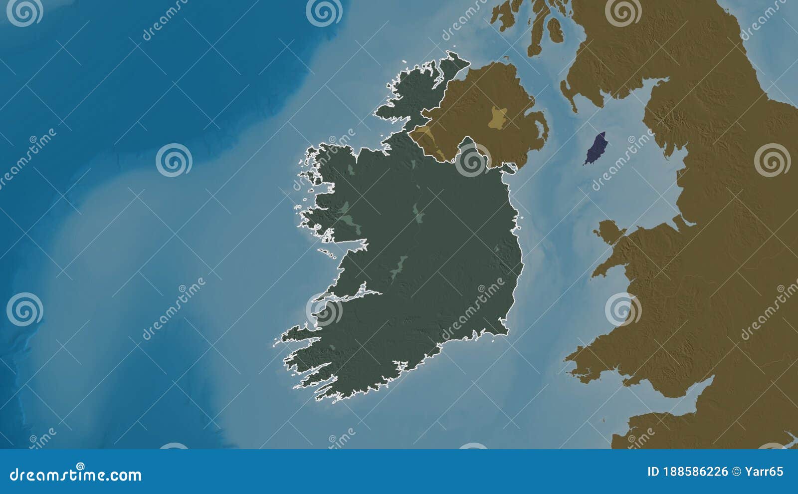 Ireland - Overview. Administrative Stock Illustration - Illustration of ...