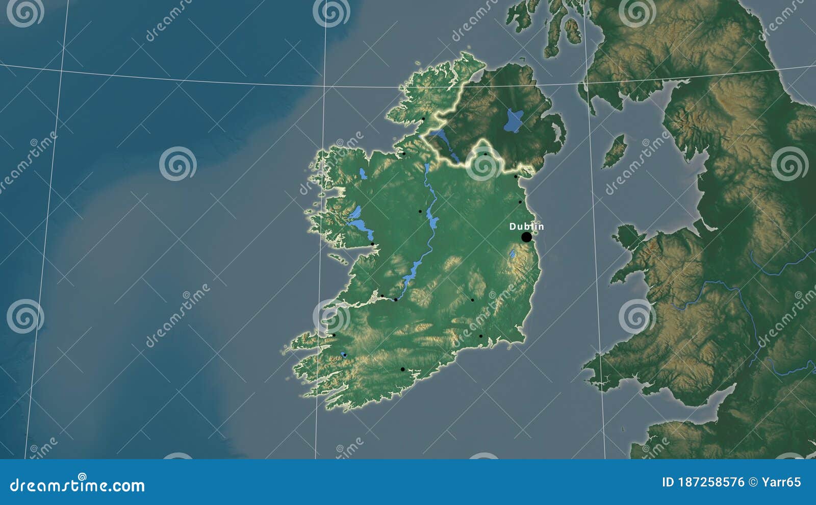 Ireland - Relief. Composition, Borders Stock Illustration ...
