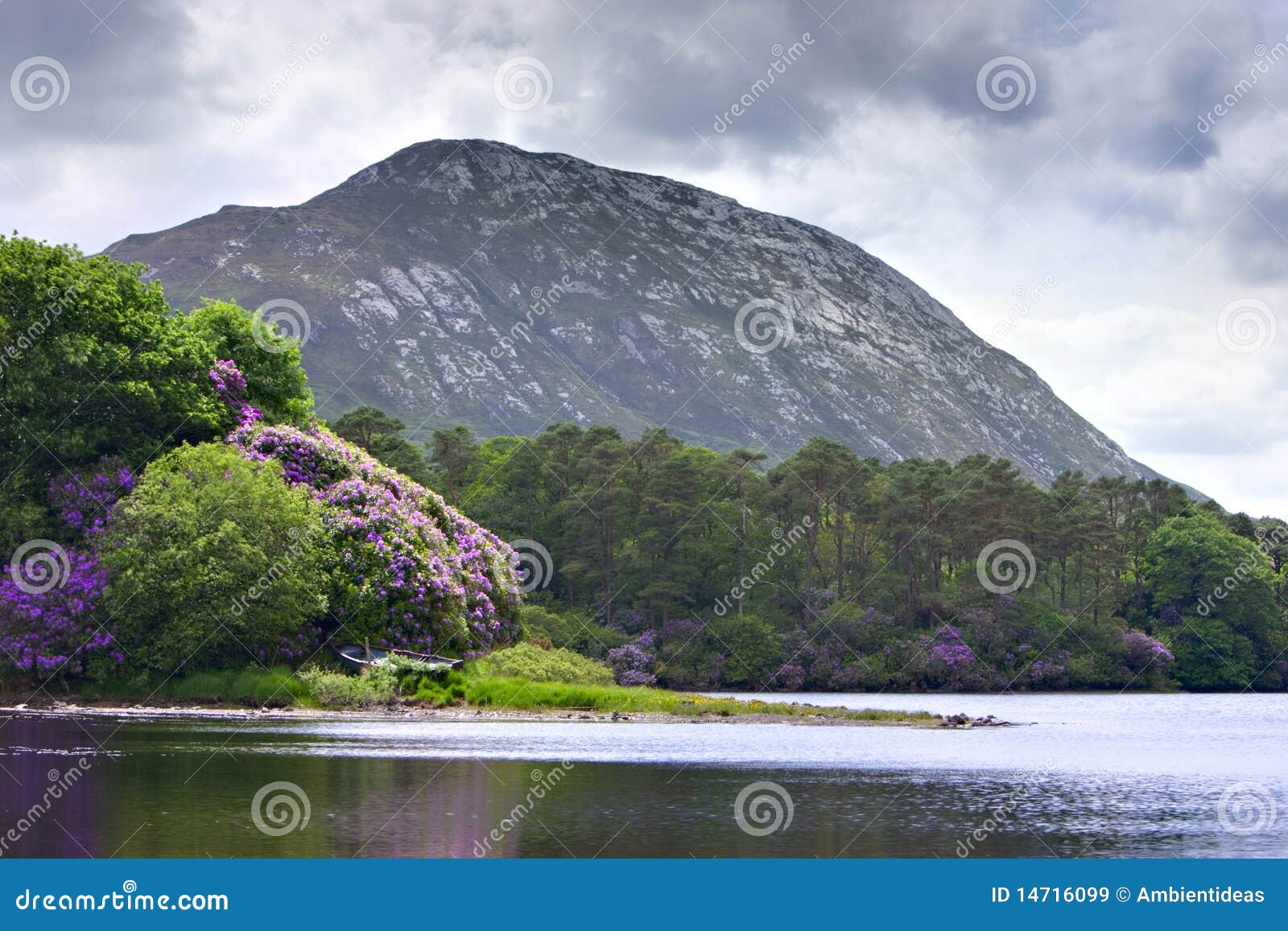 Ireland Scenic Lake and Mountain Stock Image - Image of scenic, storm ...