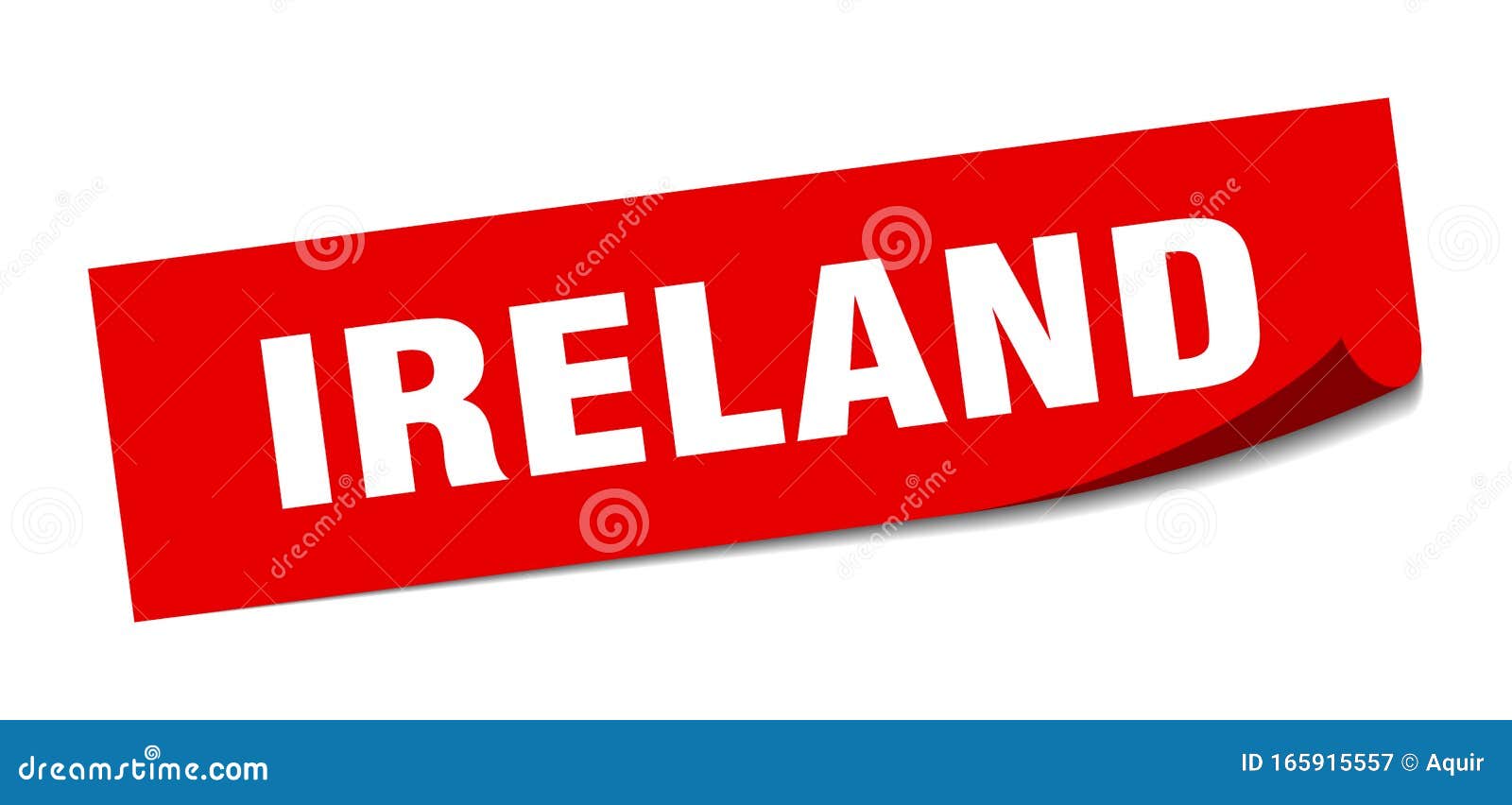 Ireland Sticker. Ireland Square Peeler Sign Stock Vector - Illustration ...