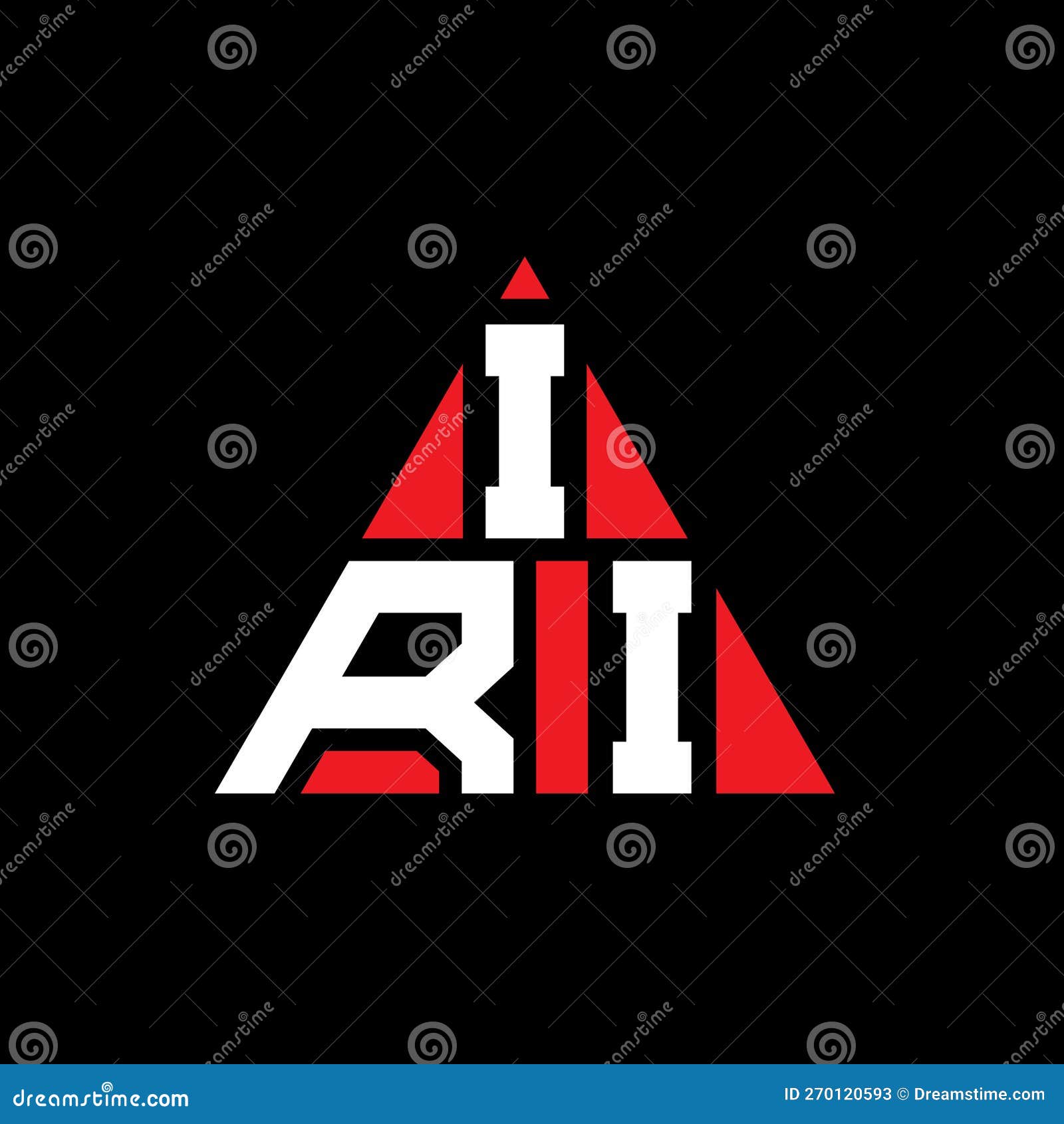 IRI Triangle Letter Logo Design With Triangle Shape. IRI Triangle Logo ...