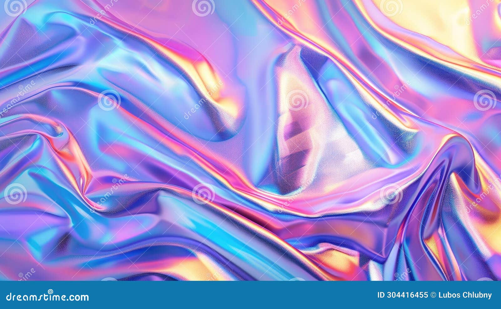 Iridescent Chrome Wavy Gradient Cloth Fabric Abstract Background ...