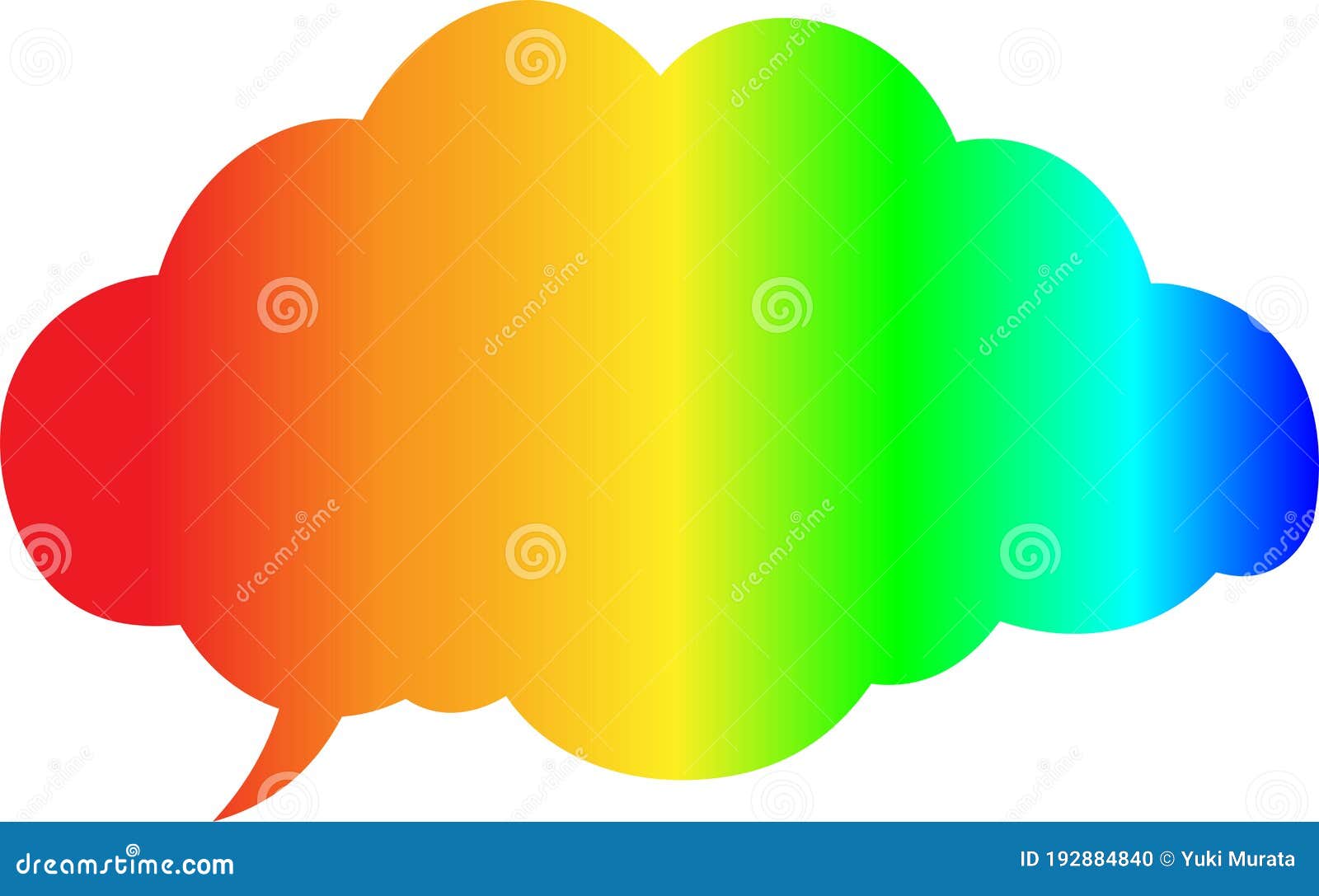 Iridescent Cloud Speech Bubble Stock Vector - Illustration of colors ...