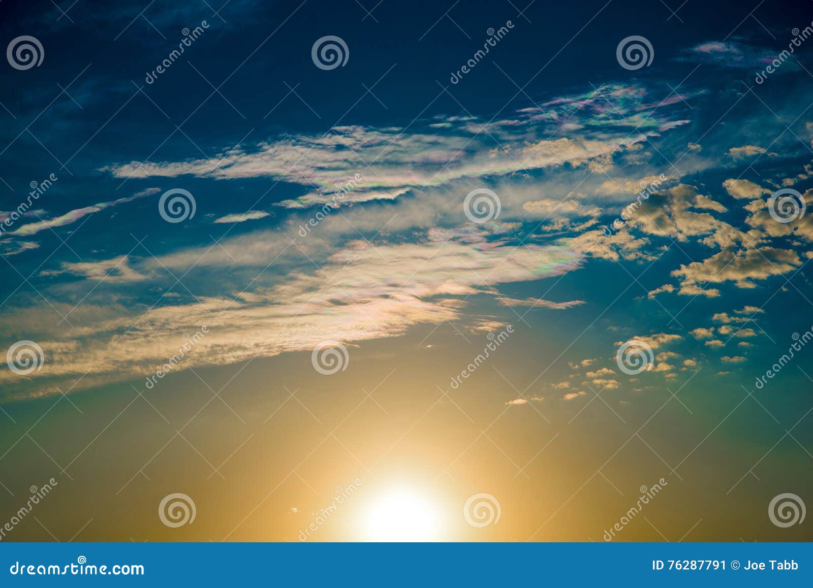 Iridescent clouds stock image. Image of clouds, blue - 76287791