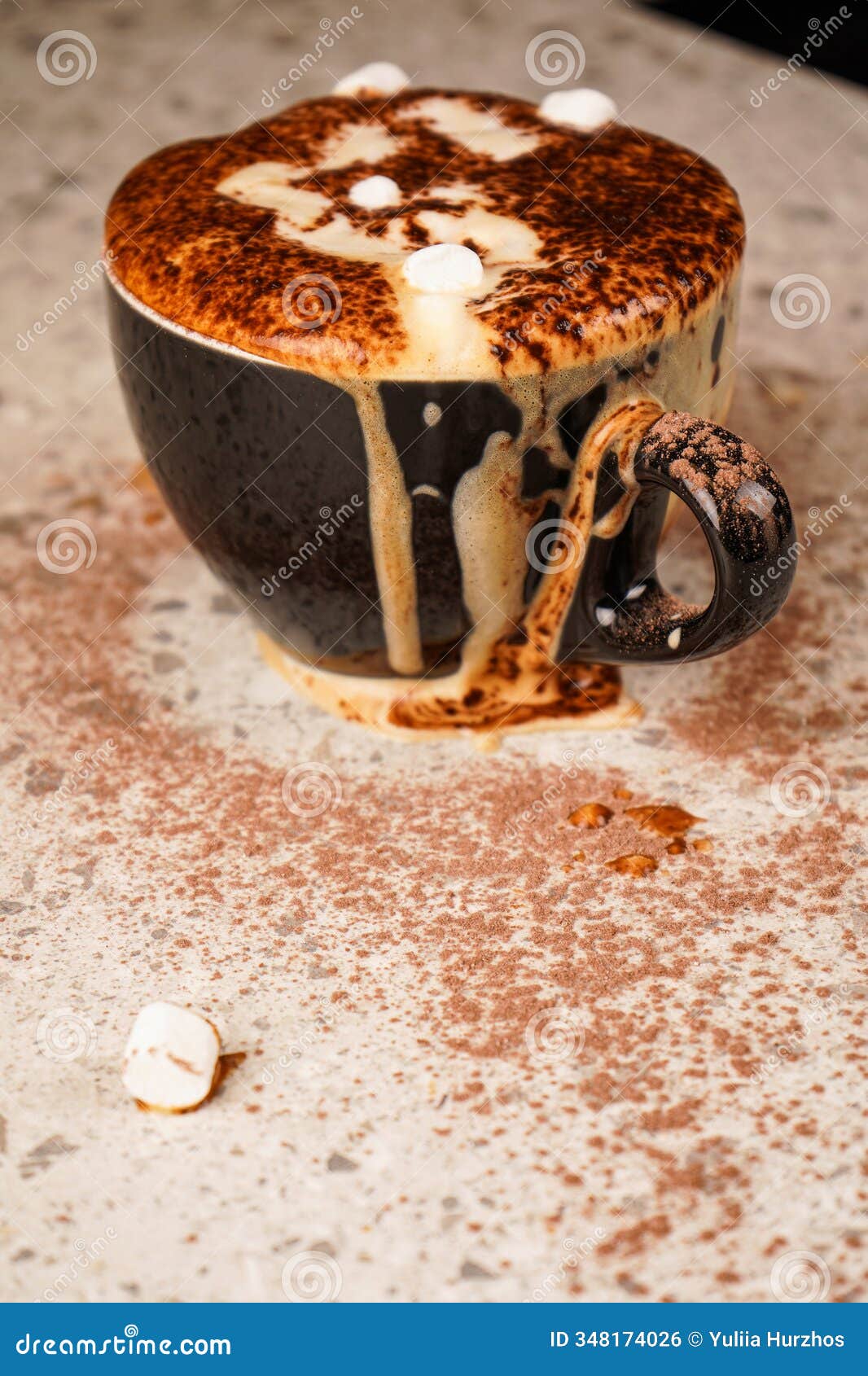 Iridescent Cocoa with Chocolate Flakes Dripping Down the Sides Makes ...