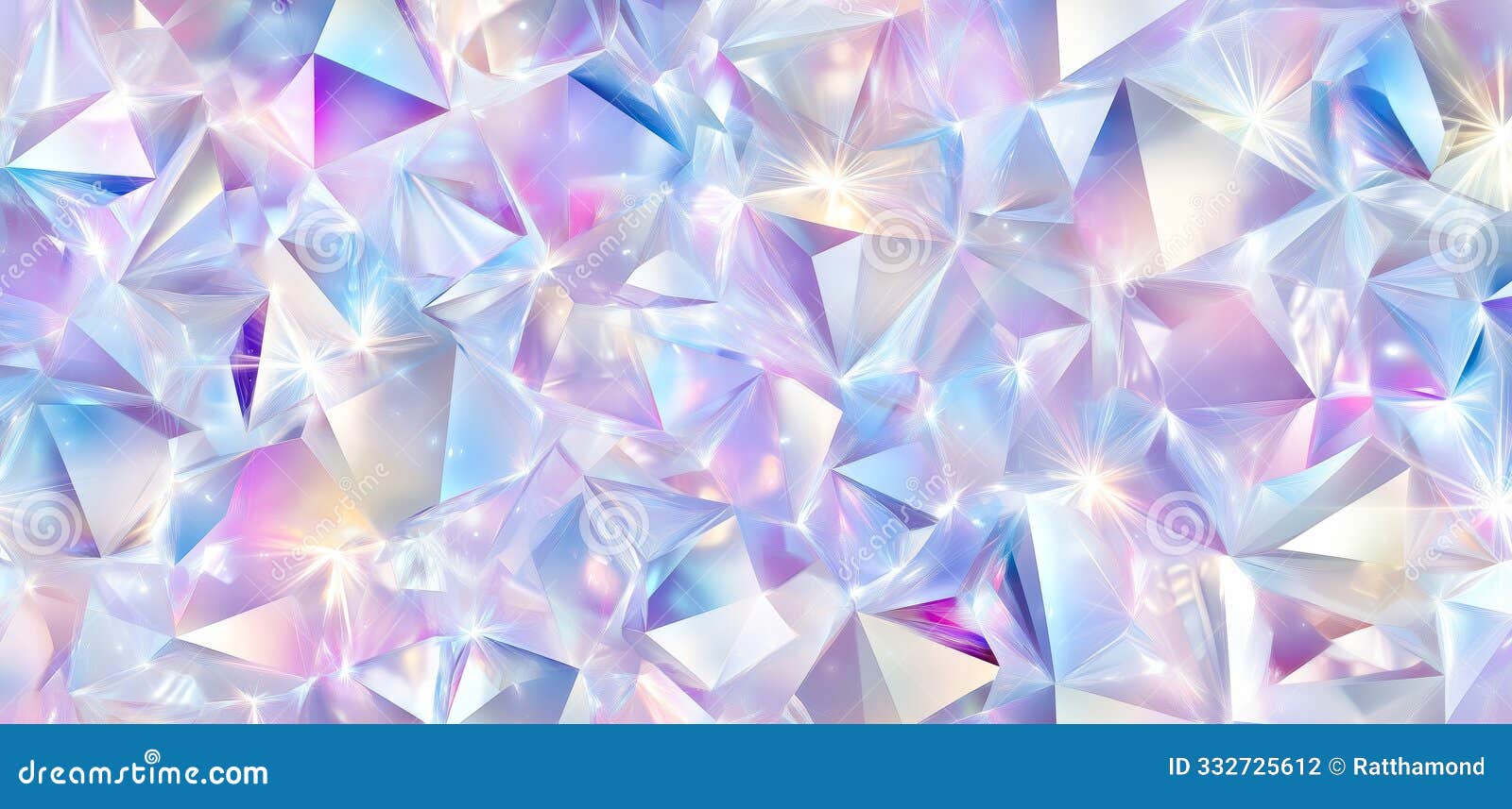 Iridescent Diamonds and Stars Shimmer on a Crystal Backdrop in a Dreamy ...