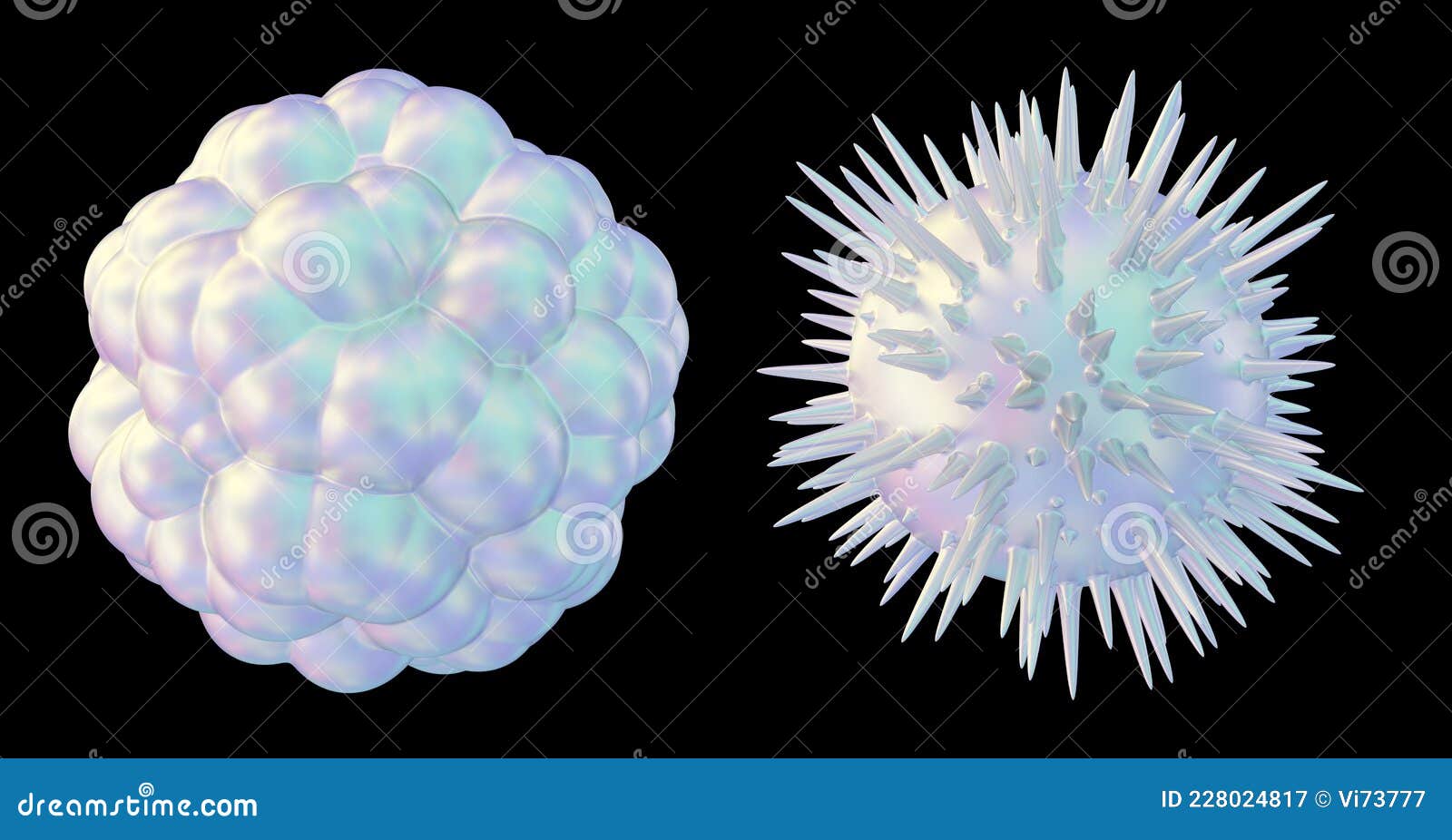 Iridescent Distorted Sphere Set Isolated on Black Background ...