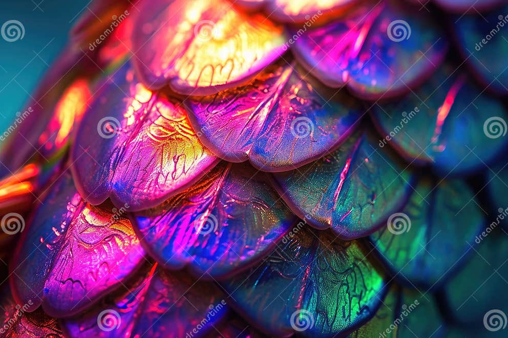 Iridescent Fish Scale Pattern Stock Illustration - Illustration of ...