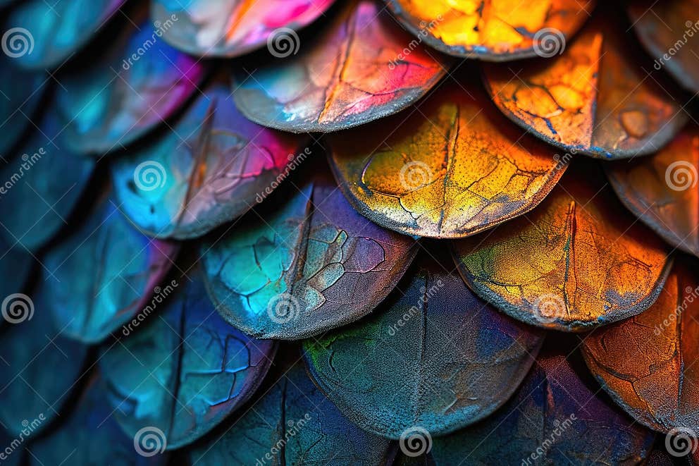 Iridescent Fish Scale Pattern Stock Illustration - Illustration of ...