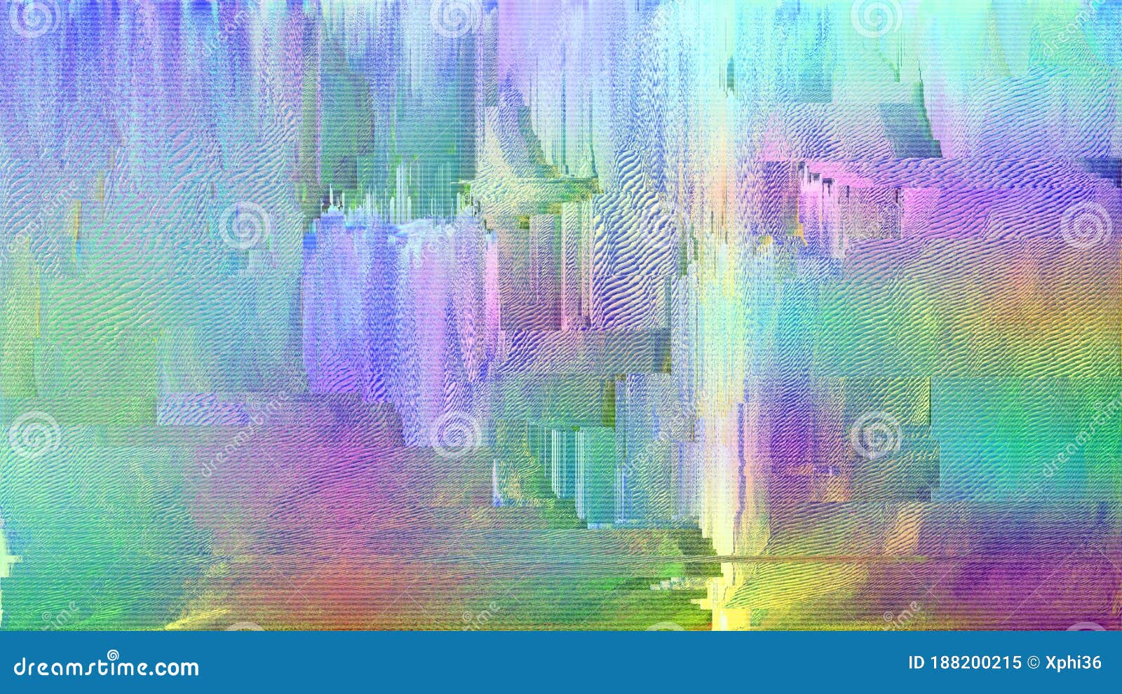 Iridescent Glitch Pixelated Bug Screen, Refraction Colors Stock ...