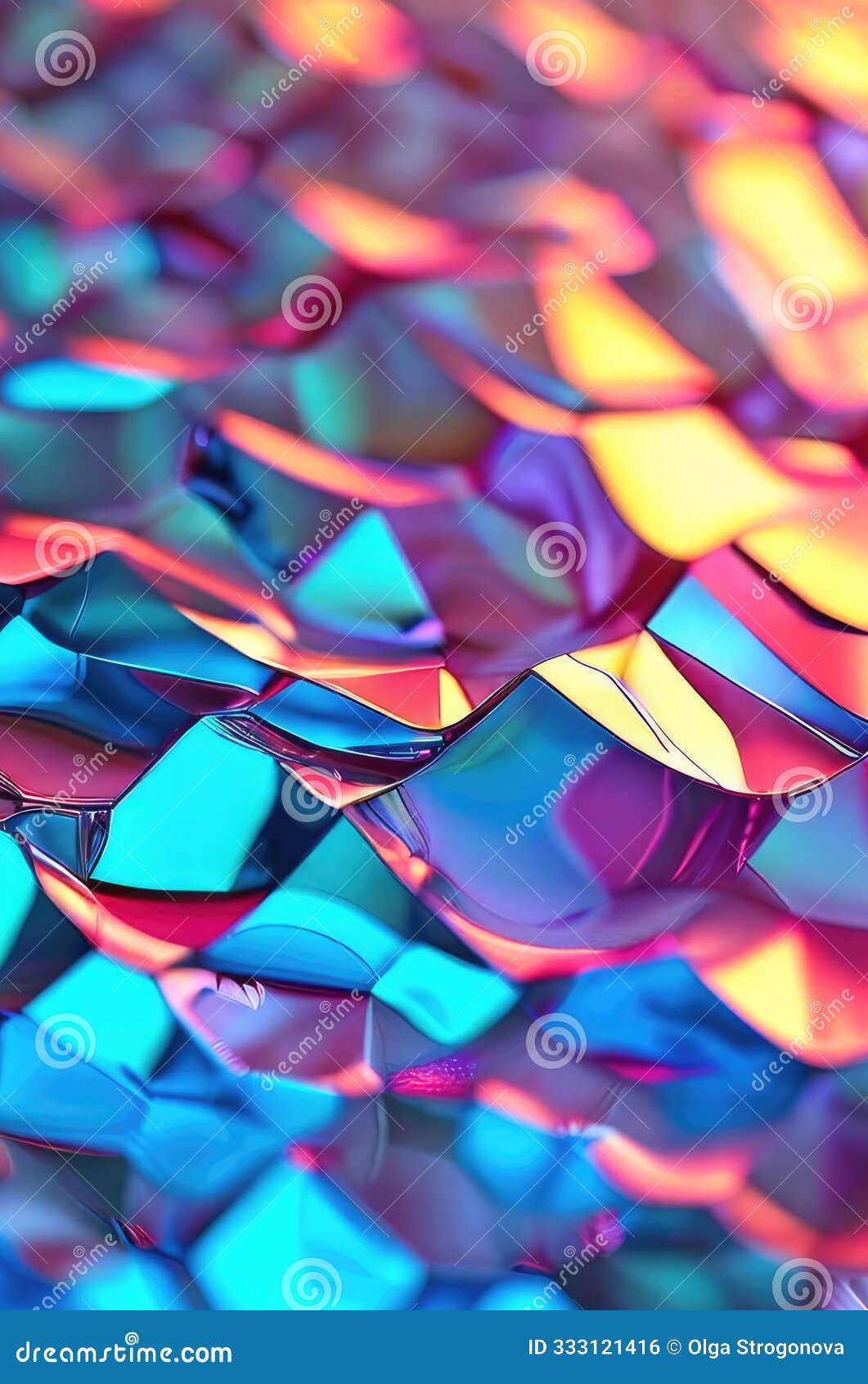 Iridescent Holographic Mosaic Gradient Background Stock Photo - Image ...