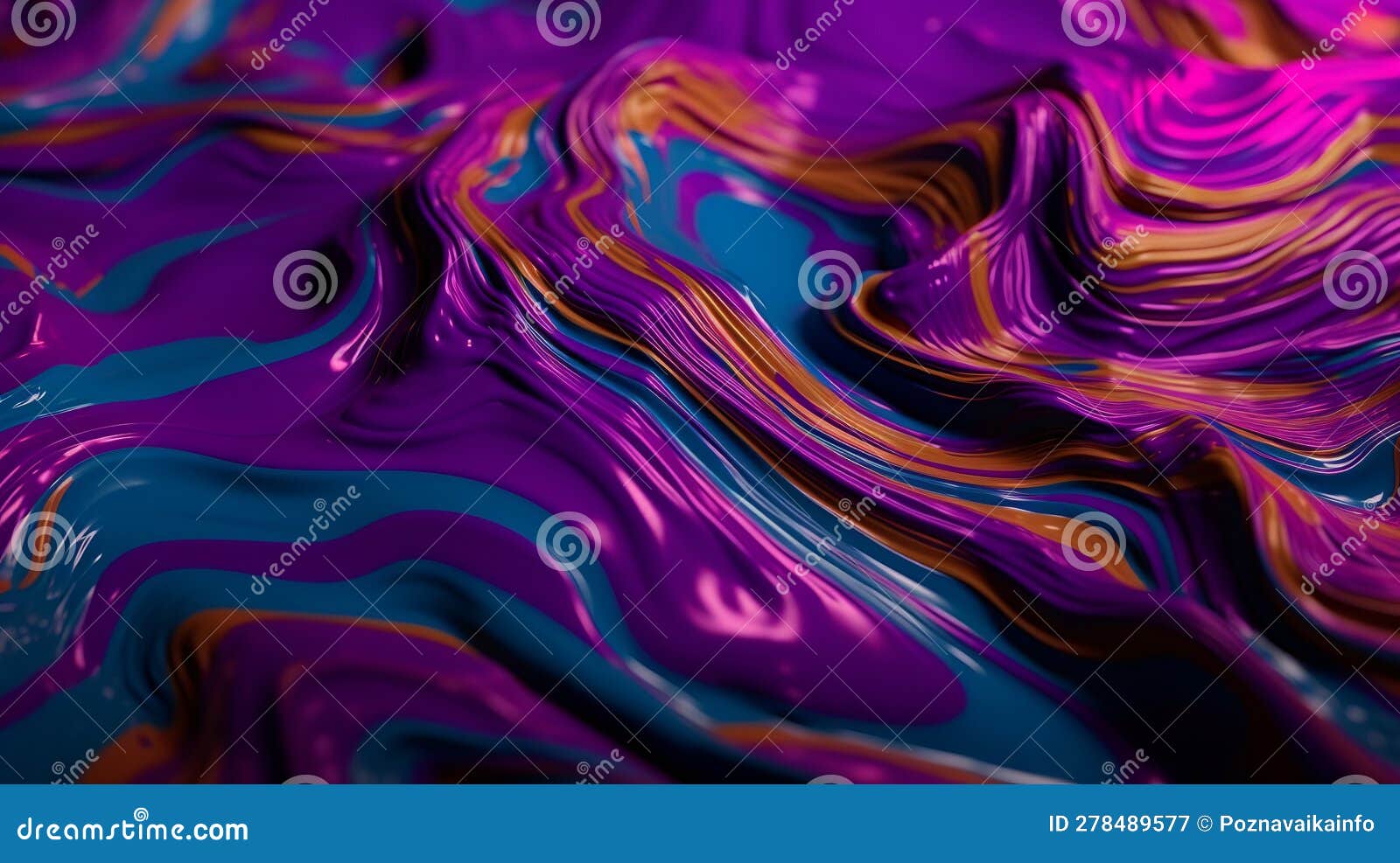Iridescent Liquid Metal Surface Background. Design Element. Template ...