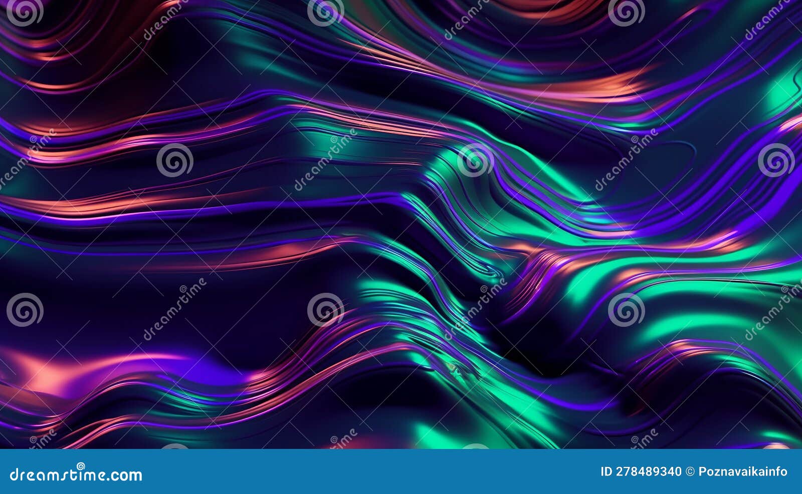 Iridescent Liquid Metal Surface Background. Design Element. Template ...