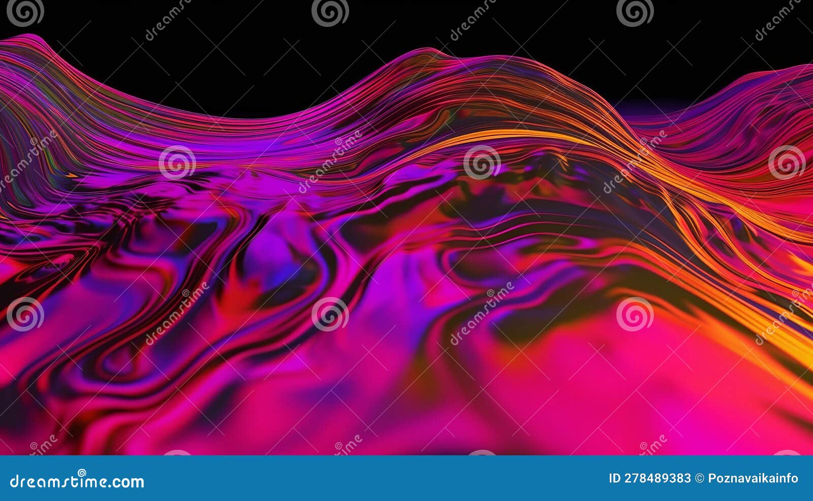 Iridescent Liquid Metal Surface Background. Design Element. Template ...