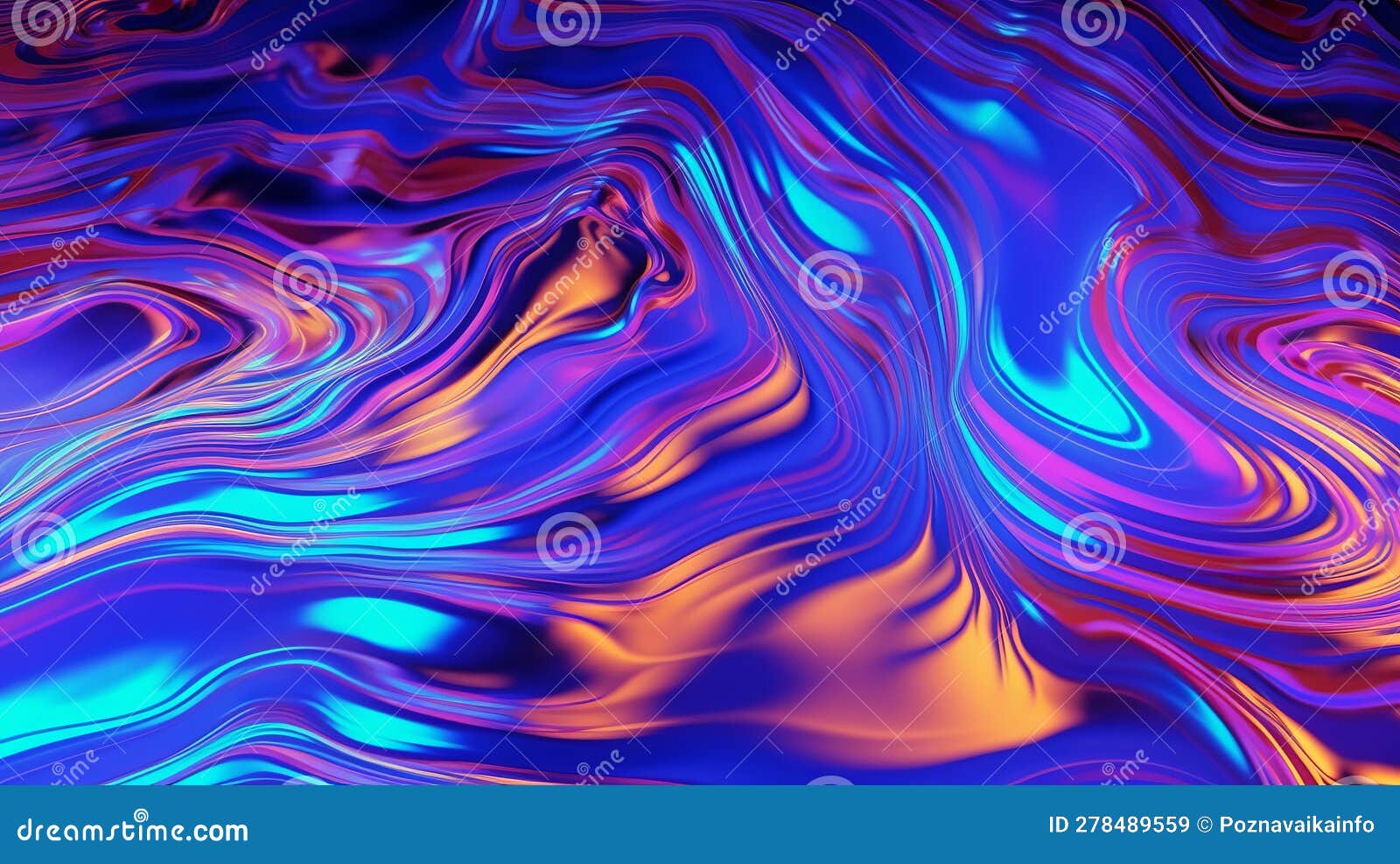 Iridescent Liquid Metal Surface Background. Design Element. Template ...