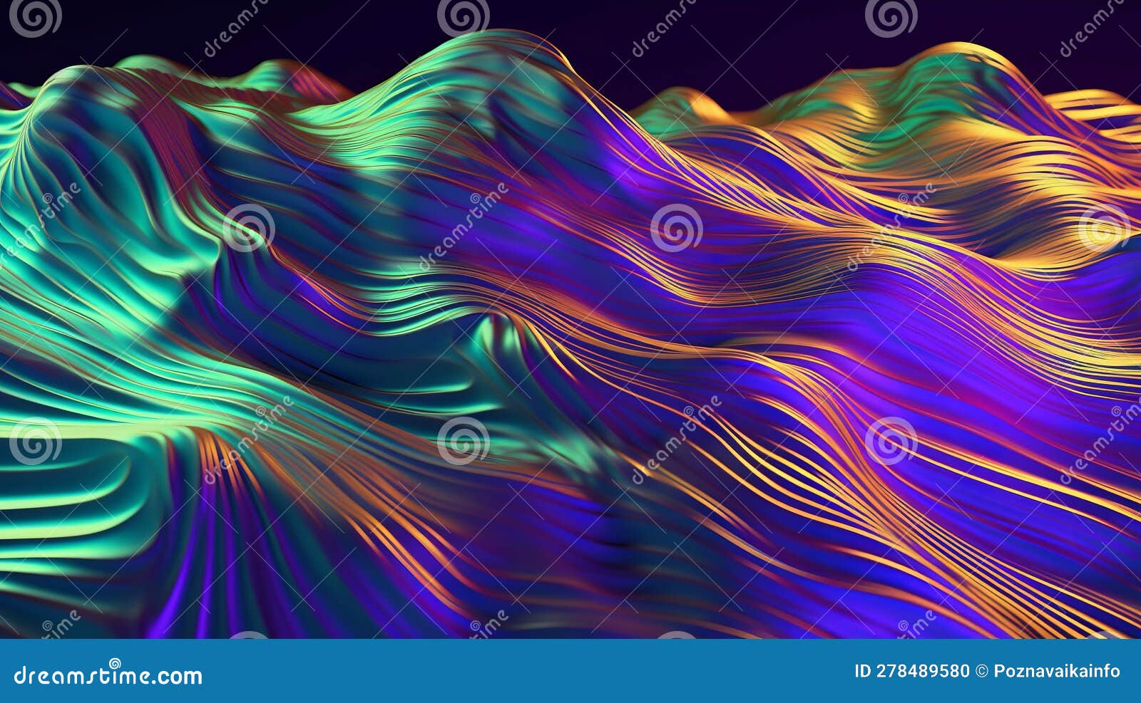 Iridescent Liquid Metal Surface Background. Design Element. Template ...