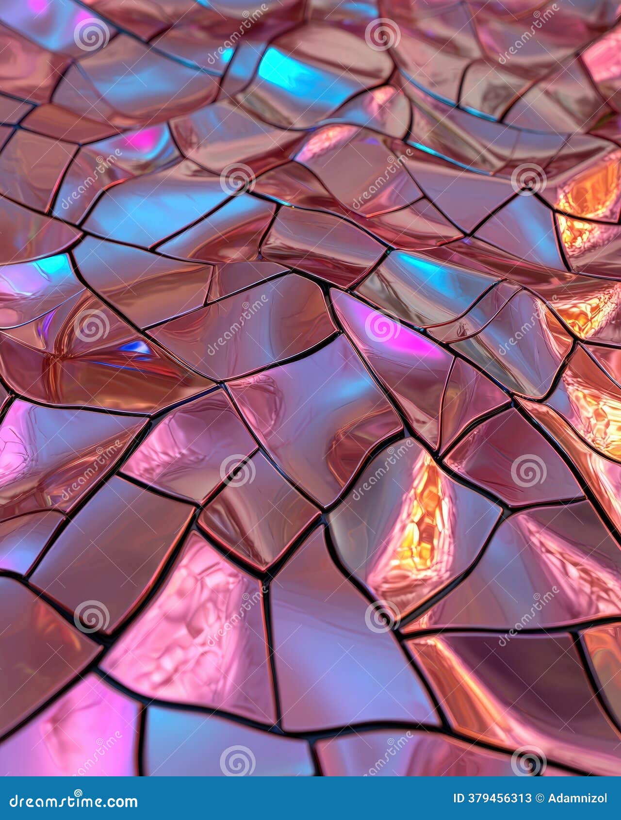 Iridescent Mosaic Wall Tiles Stock Image | CartoonDealer.com #95379355