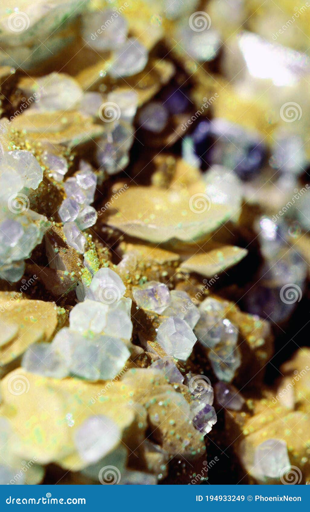 Iridescent Natural Tructured Geometric Calcite Crystals. Texture of ...