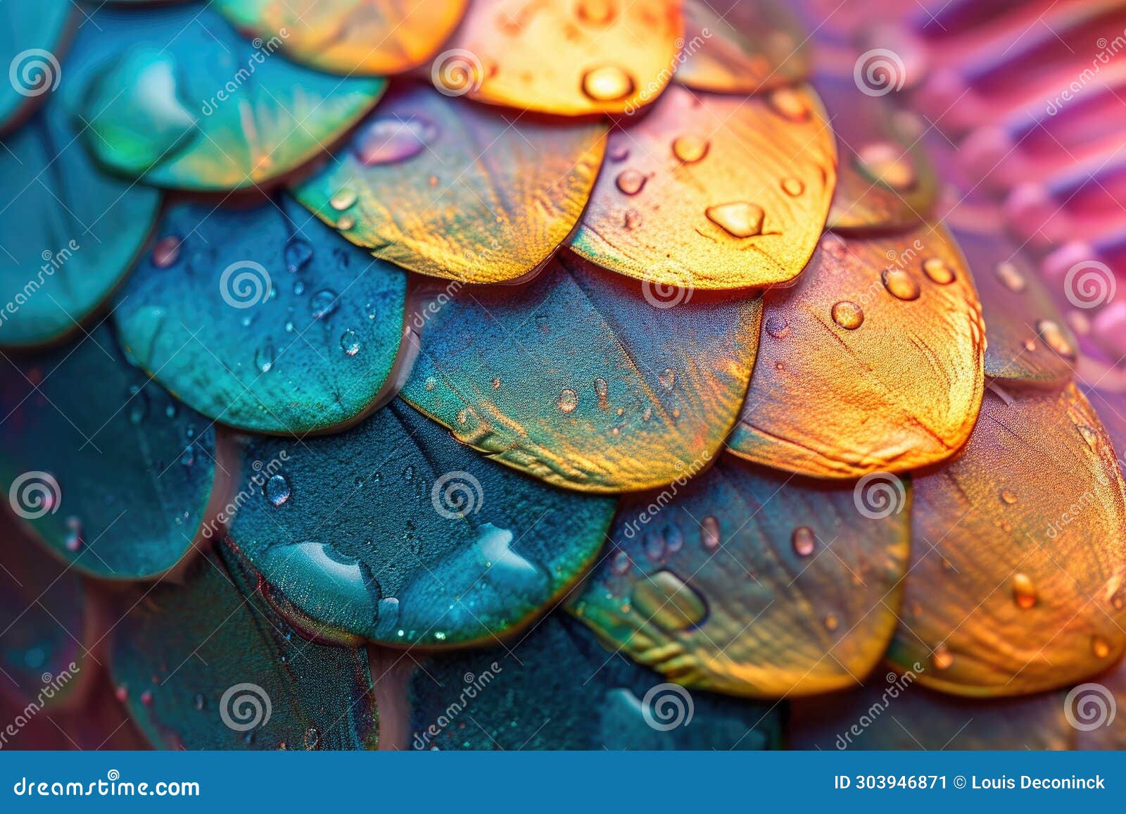 Iridescent Neon Fish Scales Stock Illustration - Illustration of ...