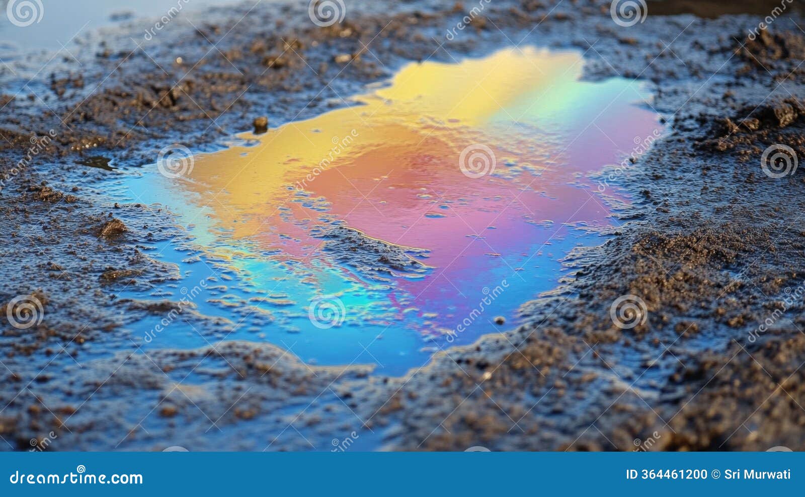 Oil Puddle, Slick Spill Cartoon Art Isolated. Drop Stain Black Gas ...