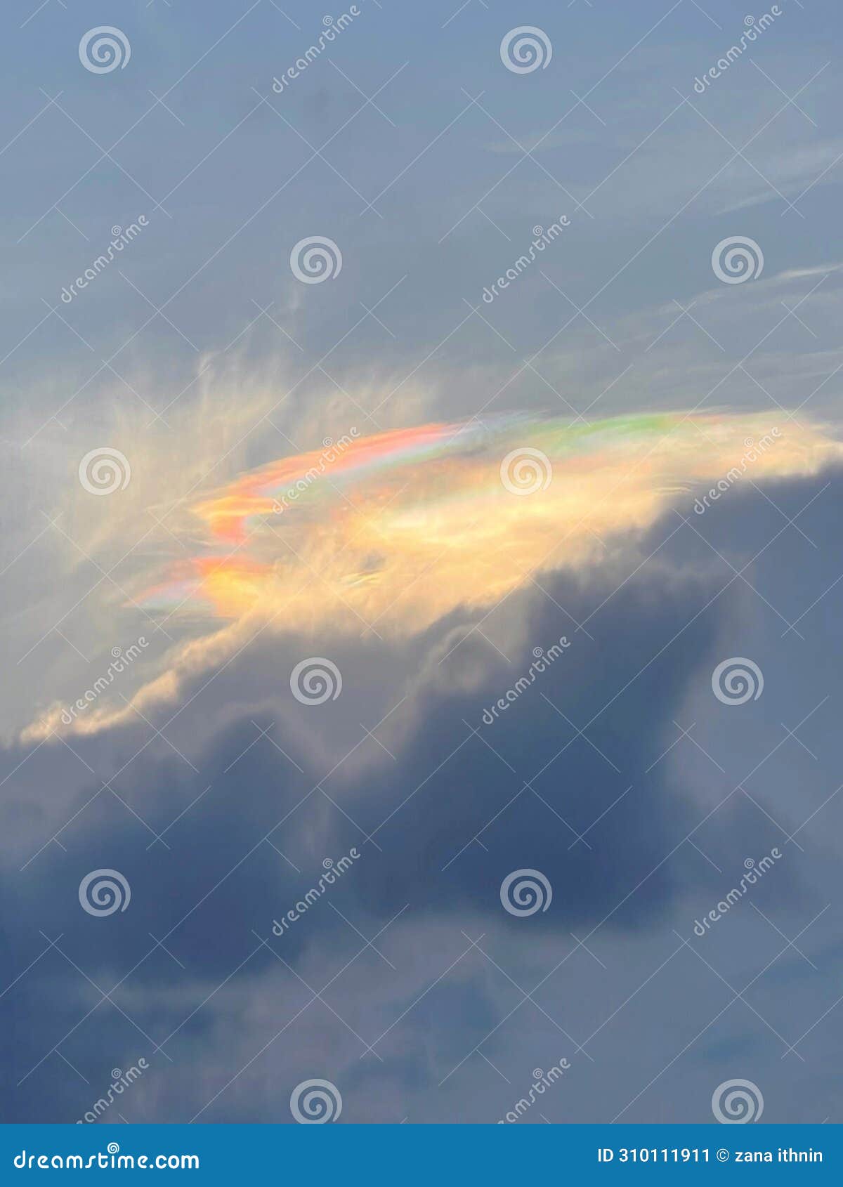 Iridescent pileus cloud stock image. Image of cloud - 310111911