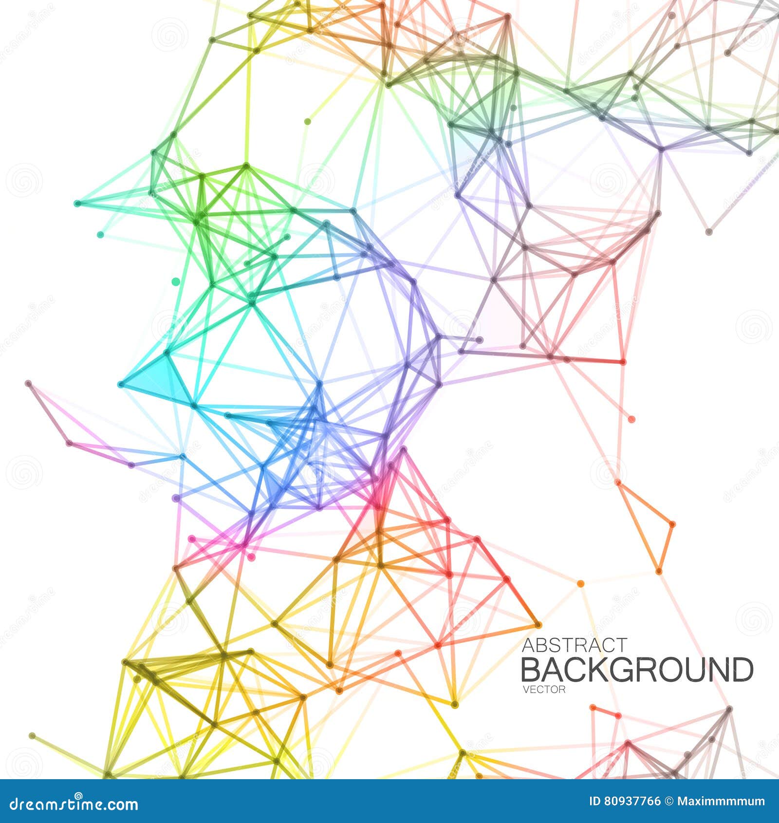 Iridescent Plexus Lines And Particles Background. Cartoon Vector ...