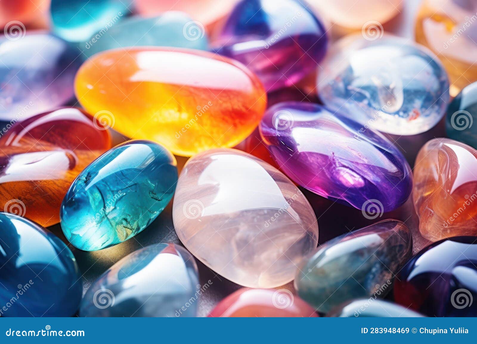 Iridescent Polished Marble Crystals. AI Generated Stock Illustration ...