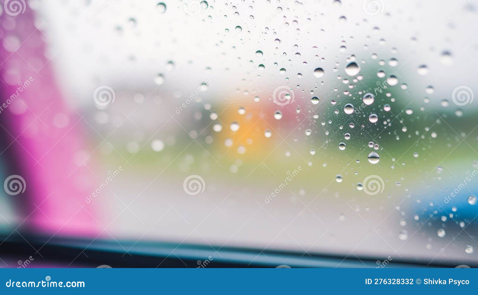 Iridescent Rain Visible Water Drops Generative AI Stock Illustration ...