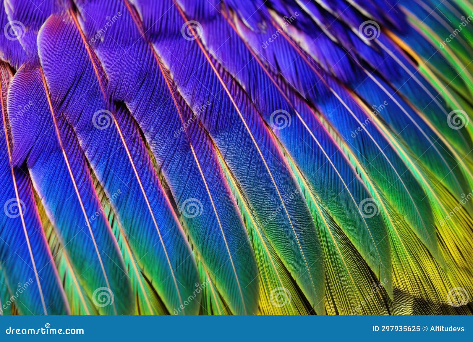 Iridescent Texture on a Hummingbird Feather Stock Image - Image of ...