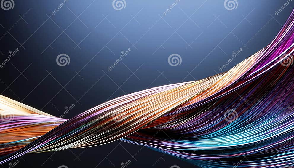 Iridescent Threads Create Abstract Flowing Design with Clean Negative ...