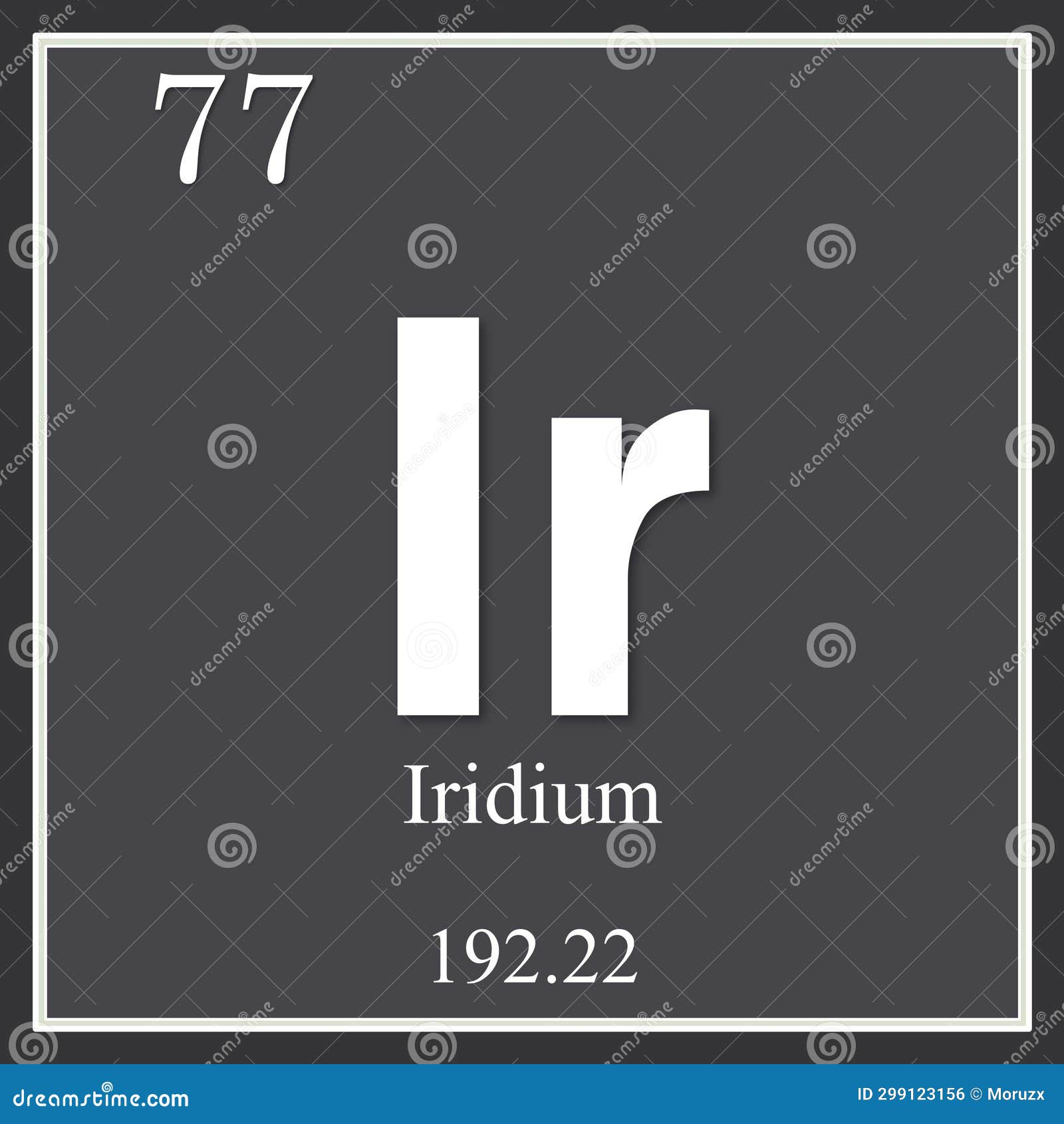 Iridium Ir, Element Symbol From Periodic Table Series Stock Image ...