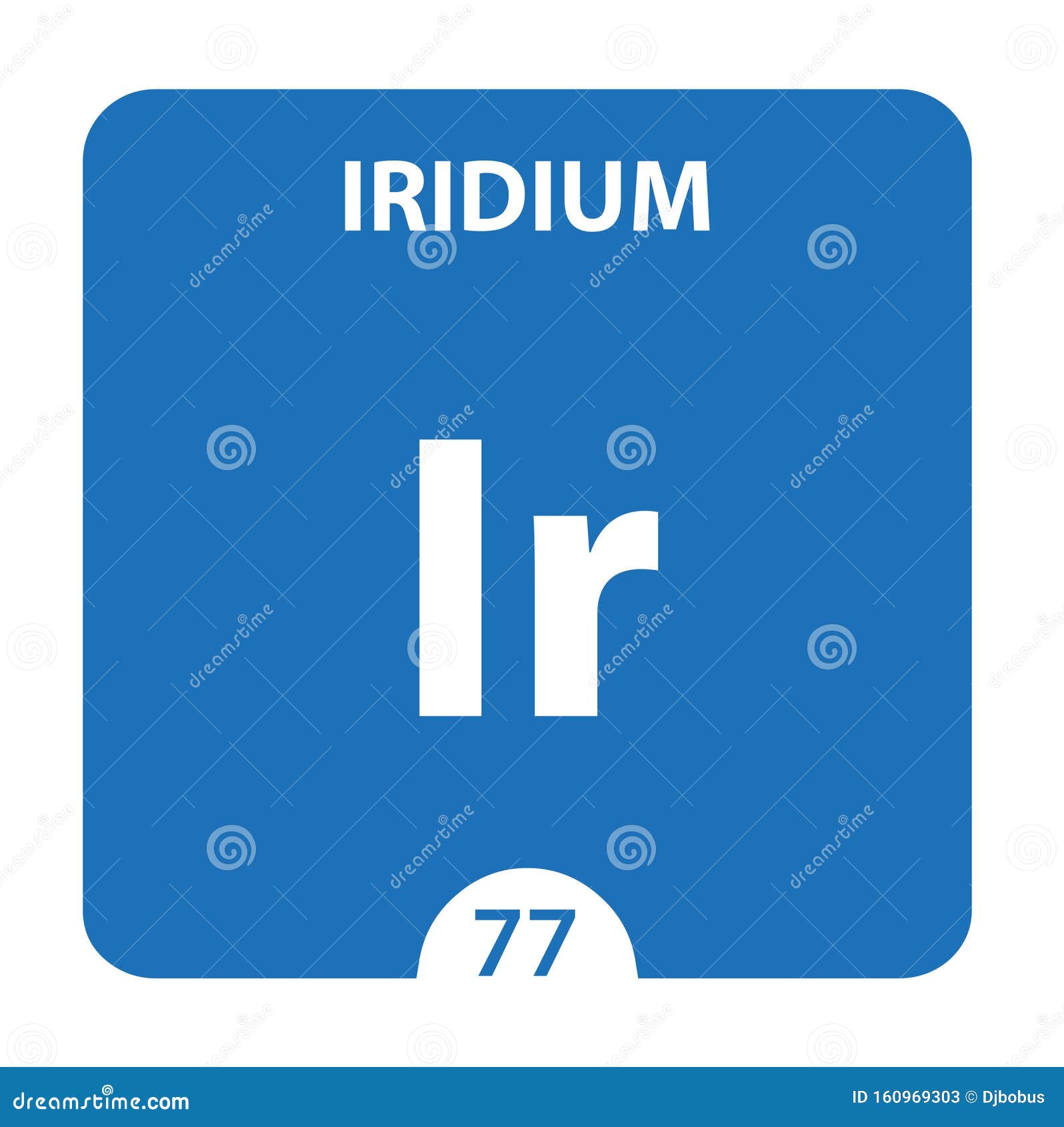 Iridium Chemical 77 Element of Periodic Table. Molecule and ...
